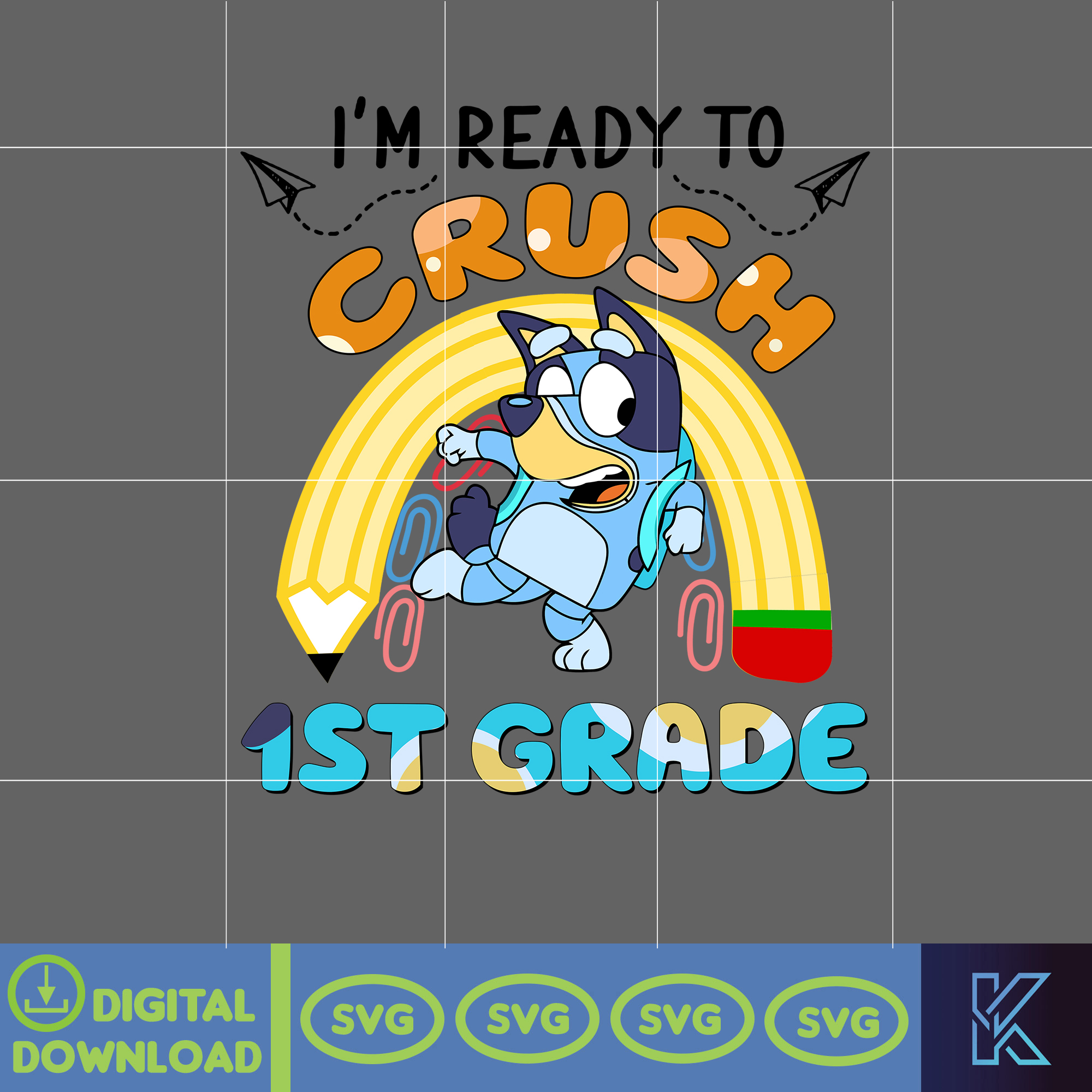 Bluey and Bingo Back To School Png, Bluey First Day Of Schoo | Inspire ...