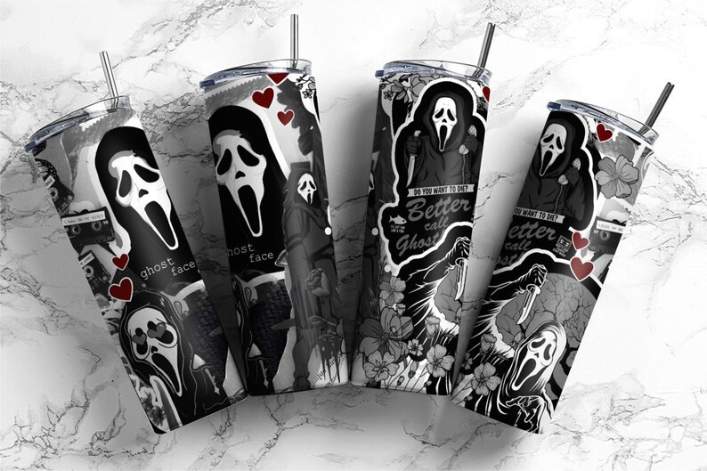 Horror Tumbler Wrap, Scary Movie Tumbler, Horror Tumbler Wra | Inspire ...