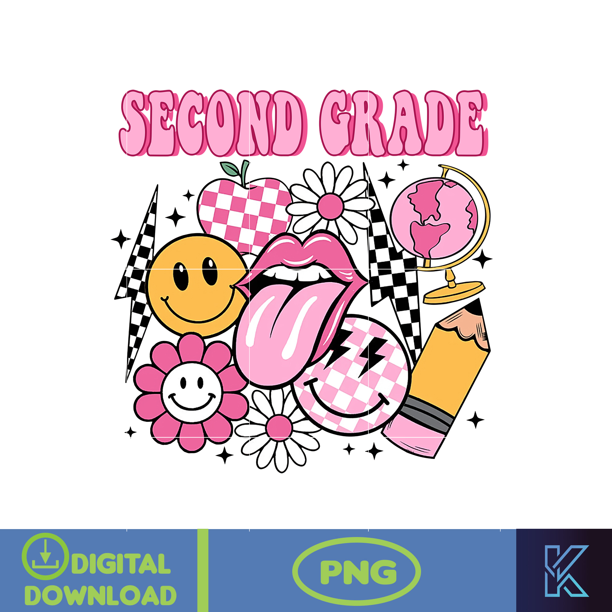 Back to School Png, Kindergarten, Pre K PNG, First Day Of Sc | Inspire ...