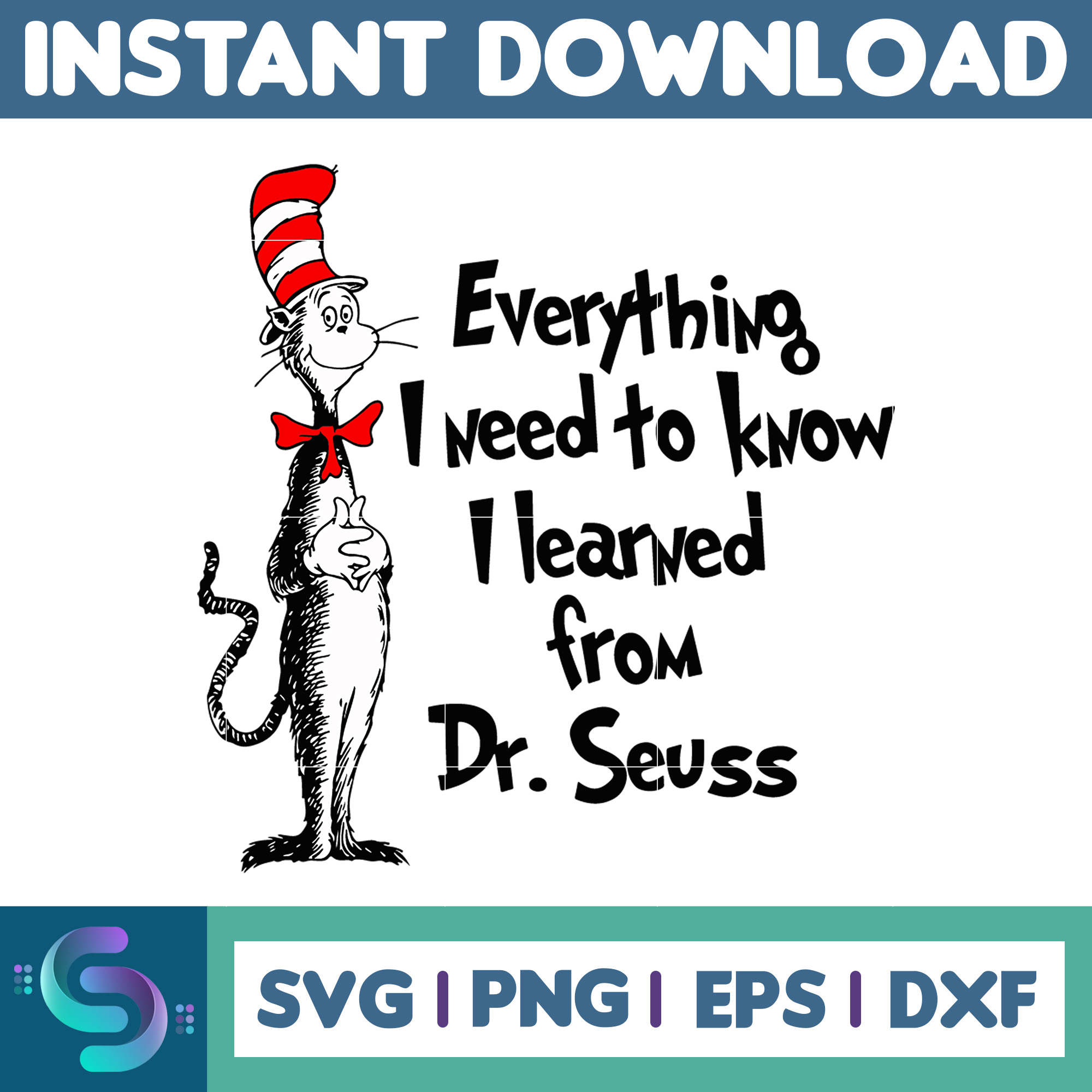 Dr.Suess Svg, Dxf, Png, Dr.Suess book Png, Dr. Suess Png, Su | Inspire ...
