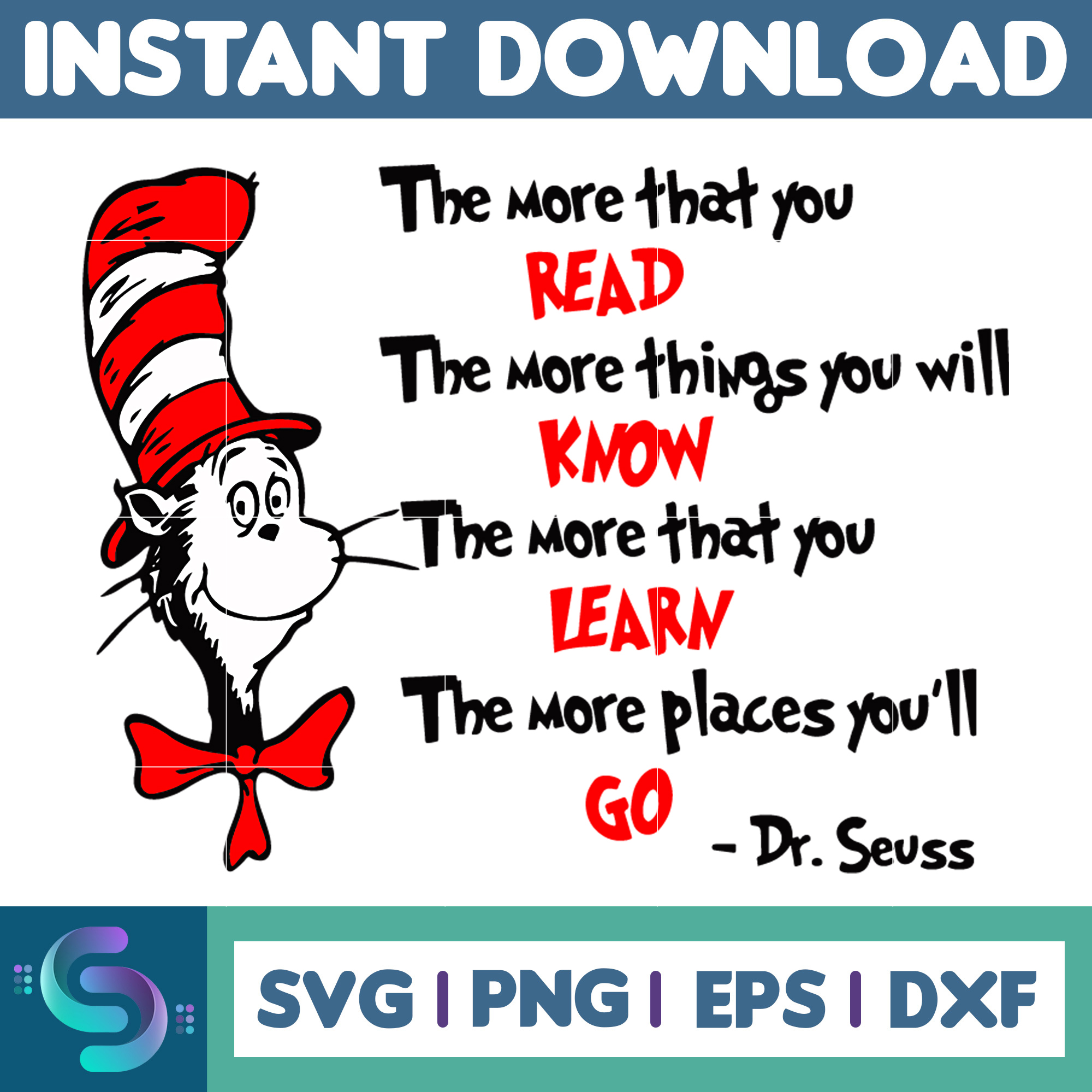 Dr.Suess Svg, Dxf, Png, Dr.Suess book Png, Dr. Suess Png, Su | Inspire ...