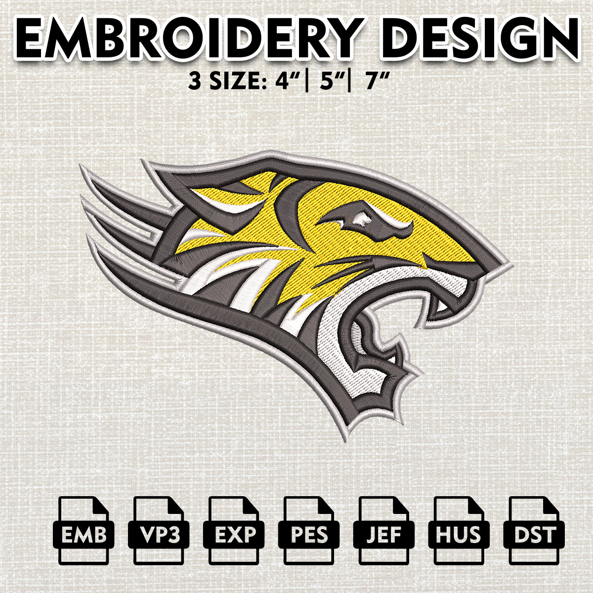NCAA Logo Embroidery Designs, Towson Tigers Embroidery Files | Inspire ...