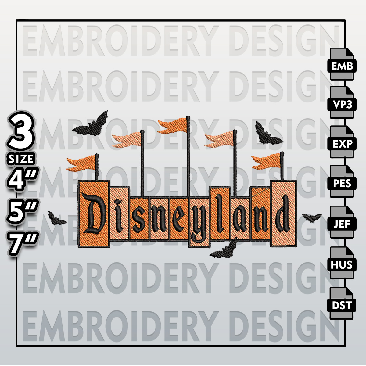 Halloween Machine Embroidery Pattern, Disneyland Halloween E | Inspire ...