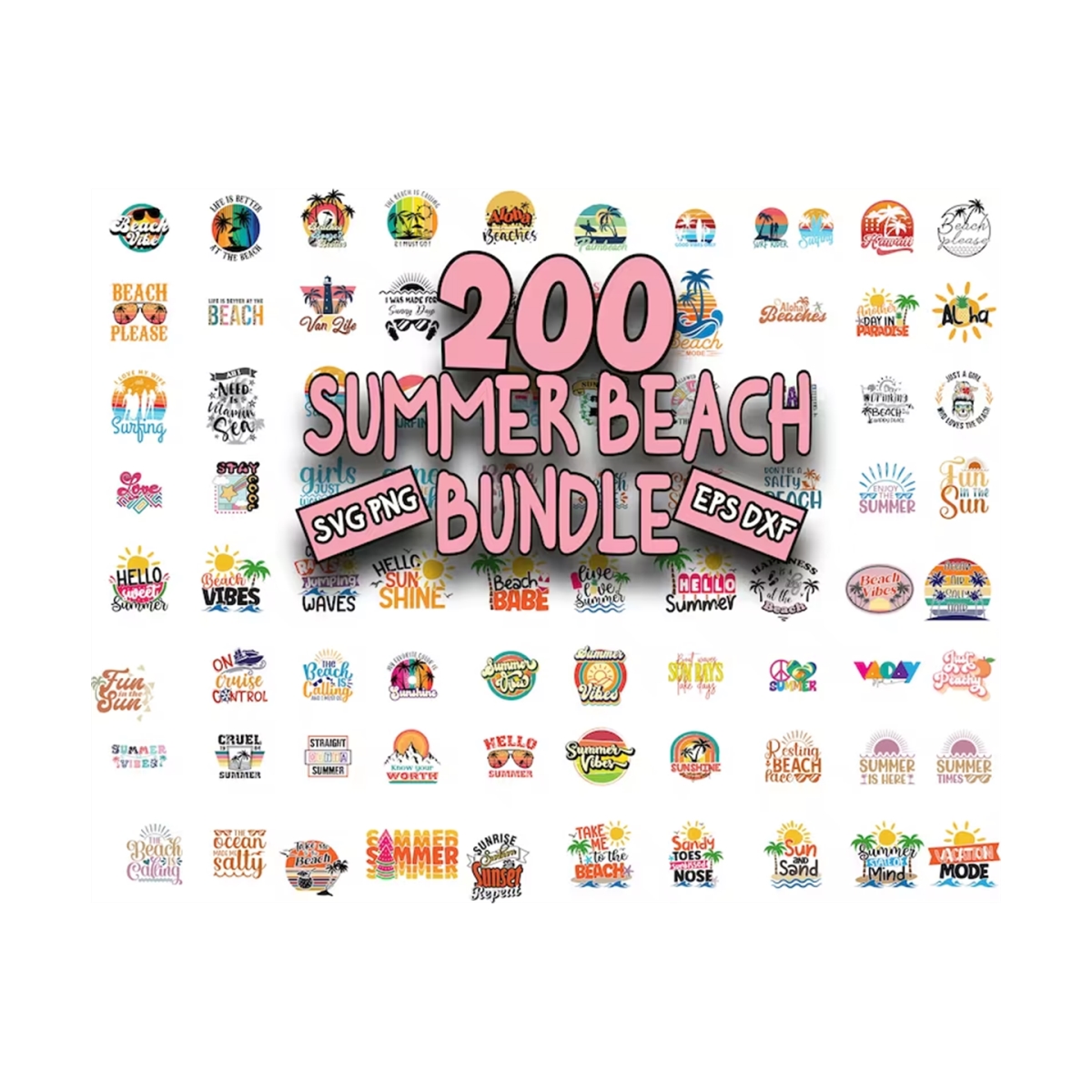 Beach Summer svg bundle summer time Vacation Hello Summer Vi | Inspire ...