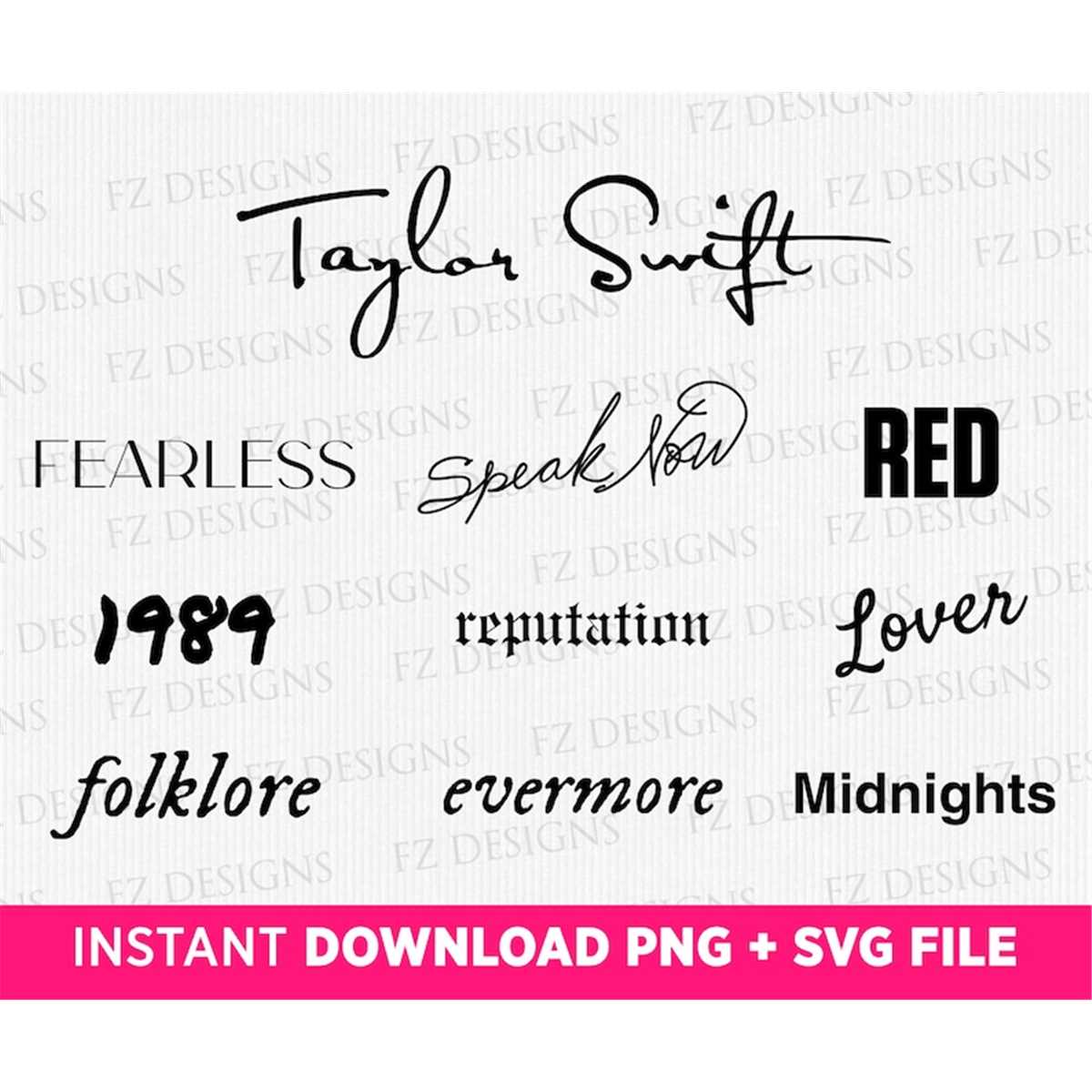 Taylor's Version Digital Album Svg, Taylor's Eras Svg, Fearl | Inspire ...