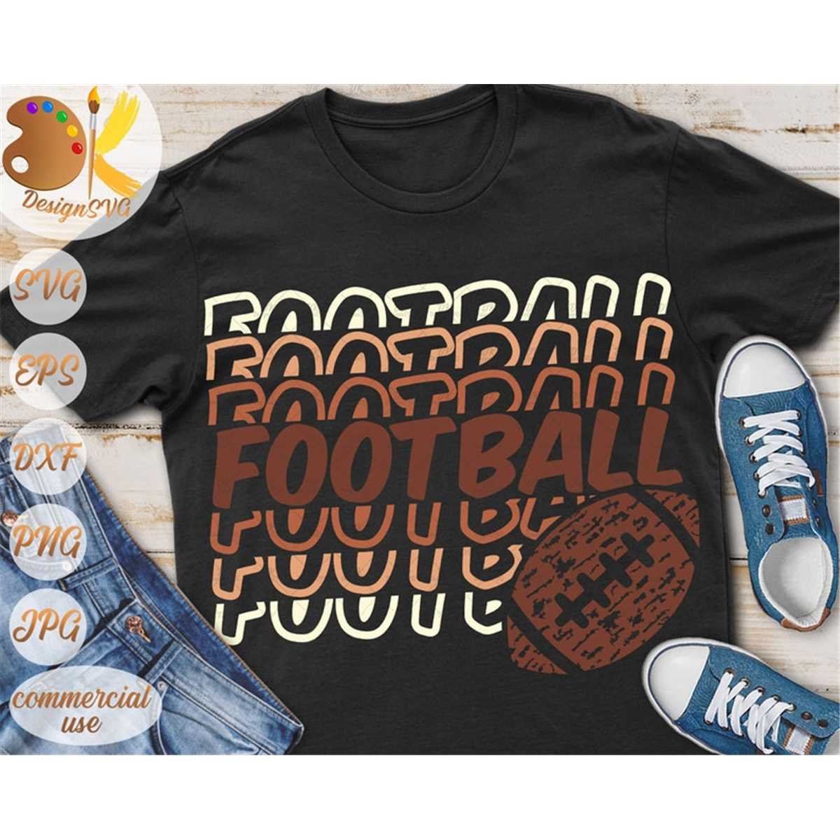 Football SVG | Distressed Football SVG | Football Player SVG - Inspire ...