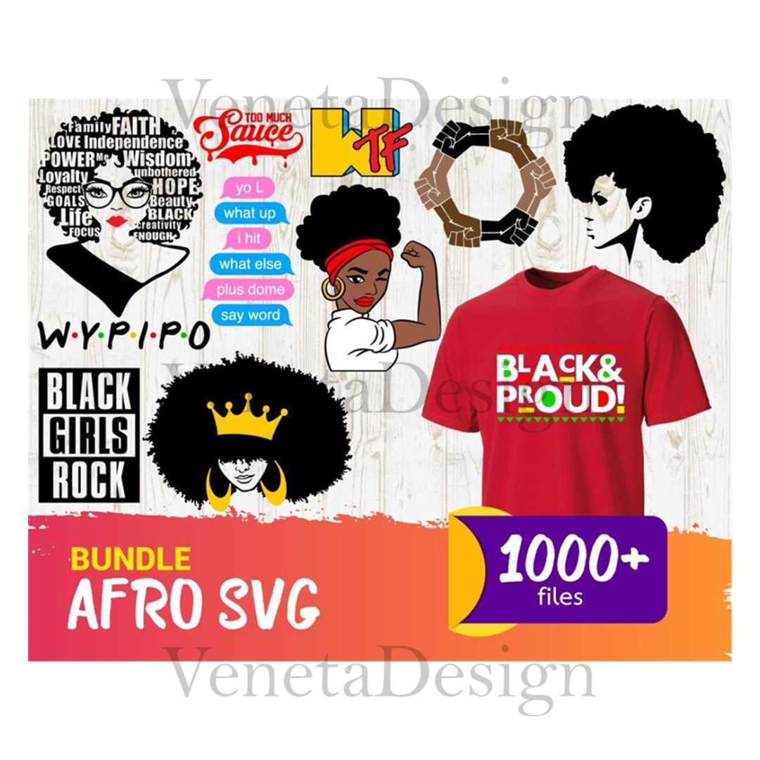 1000 Bundle Afro Svg, Trending Svg, Afro Girl Svg, Afro Quee | Inspire ...