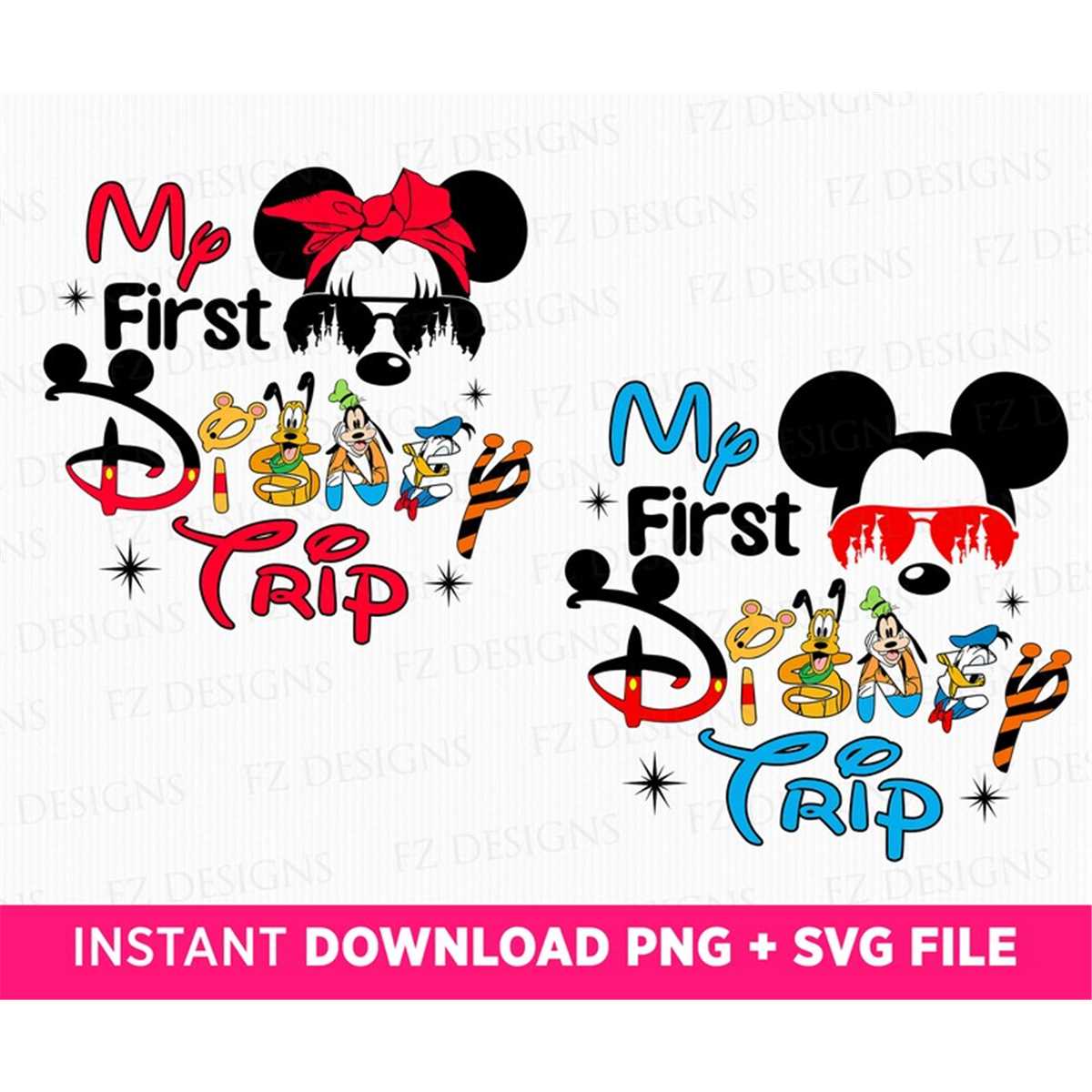 My First Trip Svg, Bundle Family Trip Svg, Couple Mouse Trip | Inspire ...