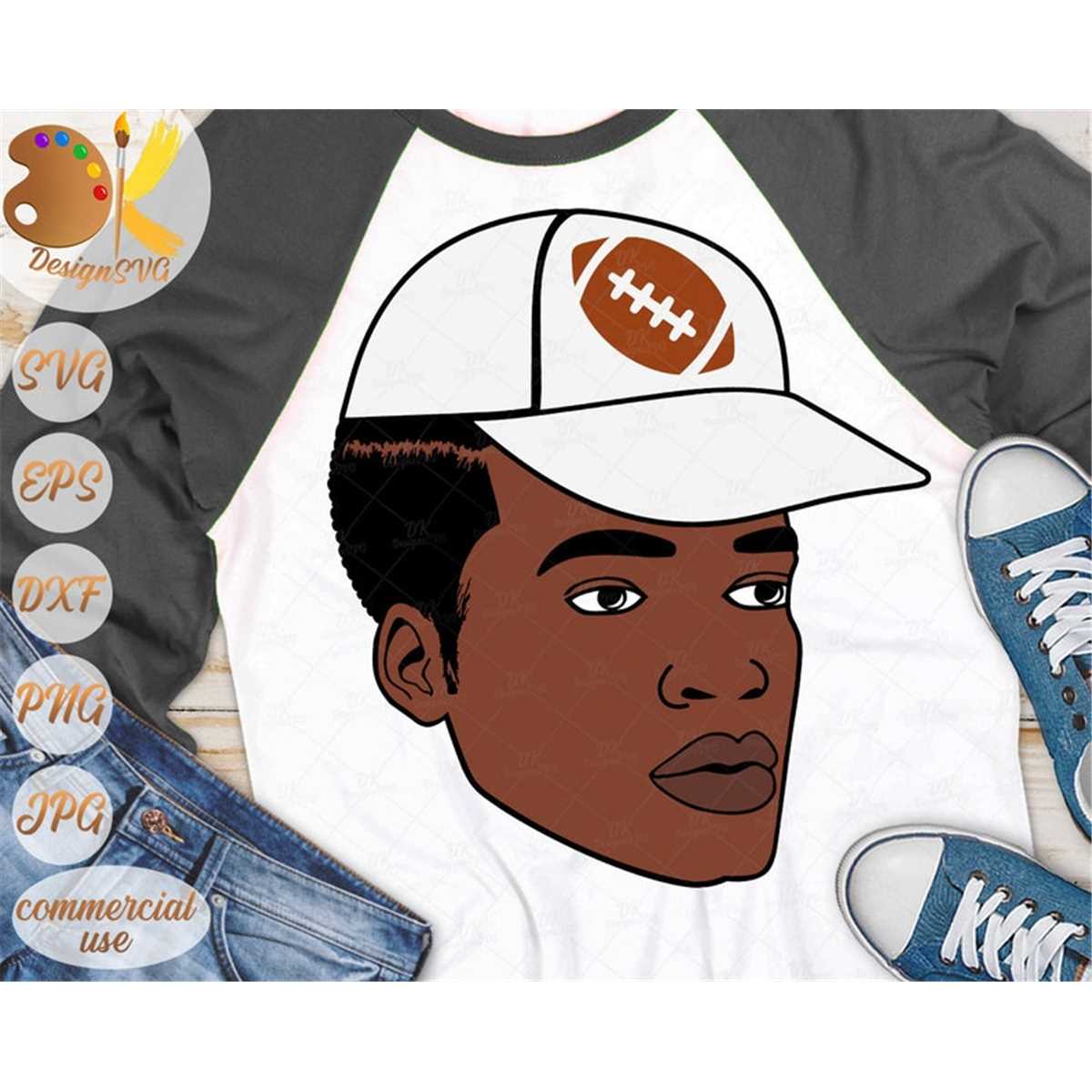 Football SVG | Black Man SVG | Football Dad SVG | African Am | Inspire ...