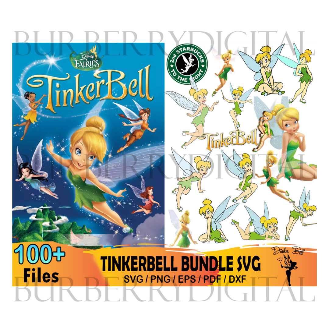 100 Files Tinkerbell Svg Bundle, Disney Svg, Tinkerbell Svg | Inspire ...