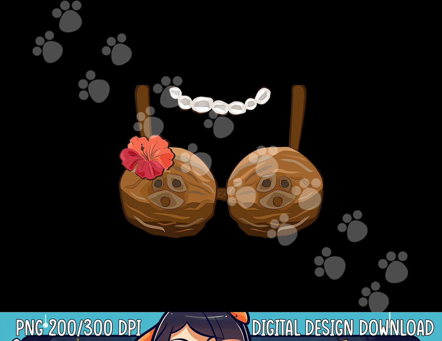 Halloween Coconut Bra Costume Coconut Halloween png,sublimat | Inspire ...