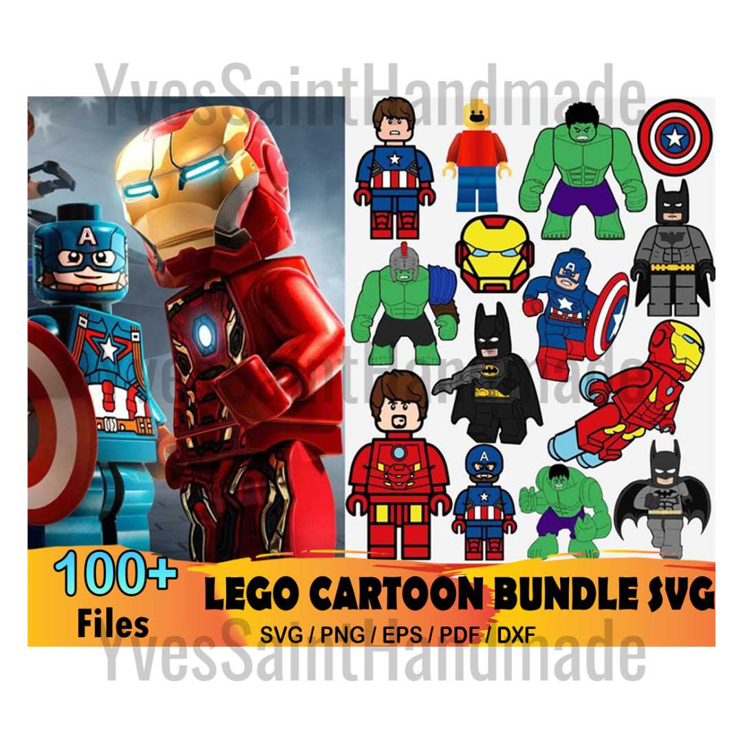 100 Lego Cartoon Bundle Svg, Lego Svg, Lego Marvel Svg - Inspire Uplift