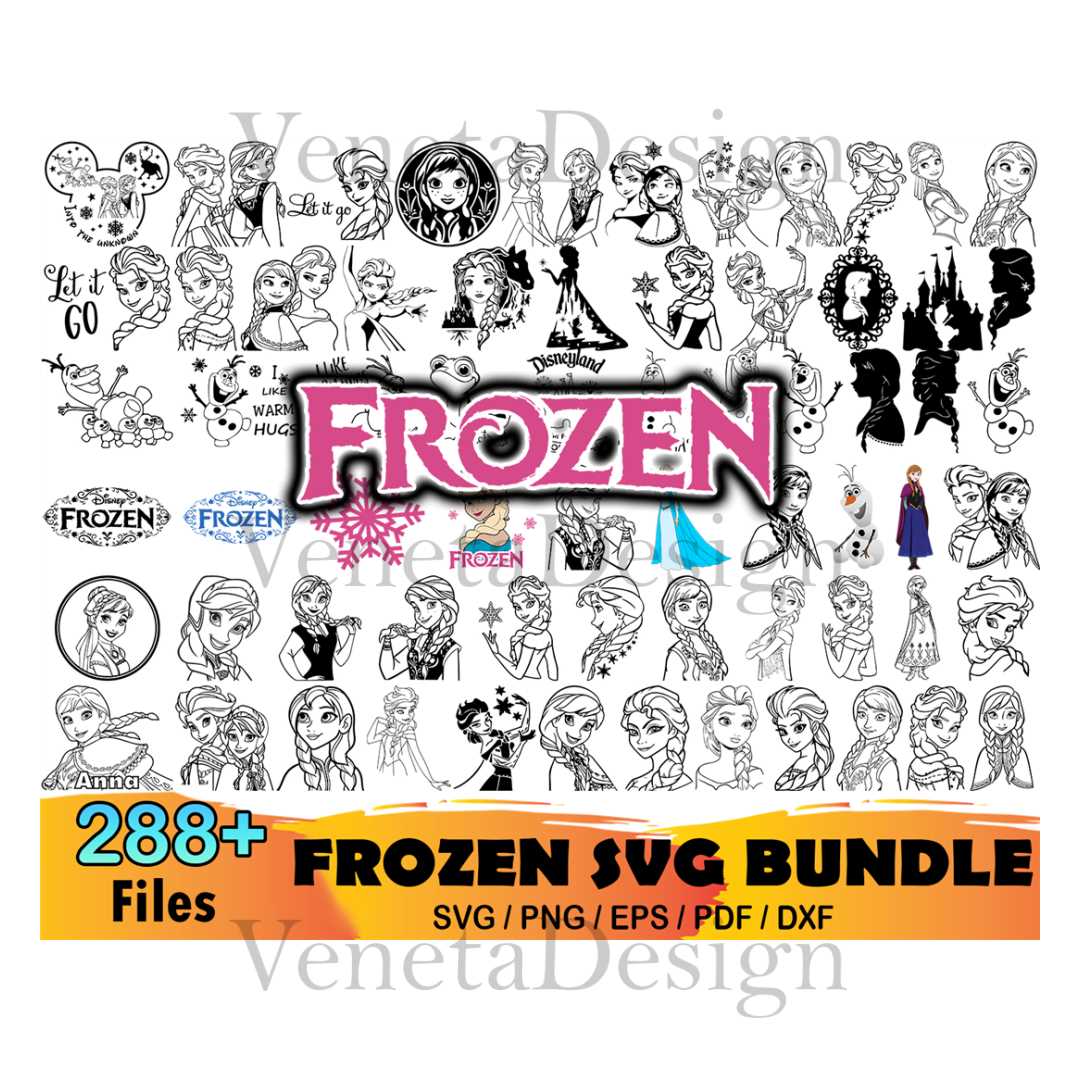 288 Files Frozen Bundle Svg, Disney Svg, Elsa Svg, Anna Svg - Inspire ...