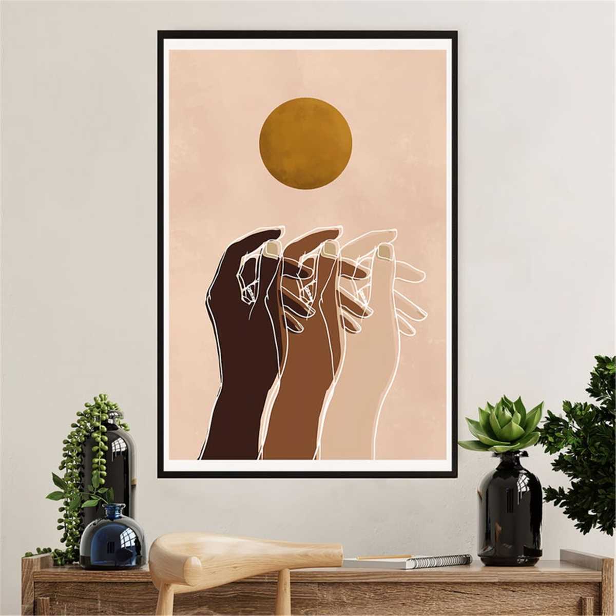 African American Afro Hands Poster, African Hands Prints, Bl - Inspire ...