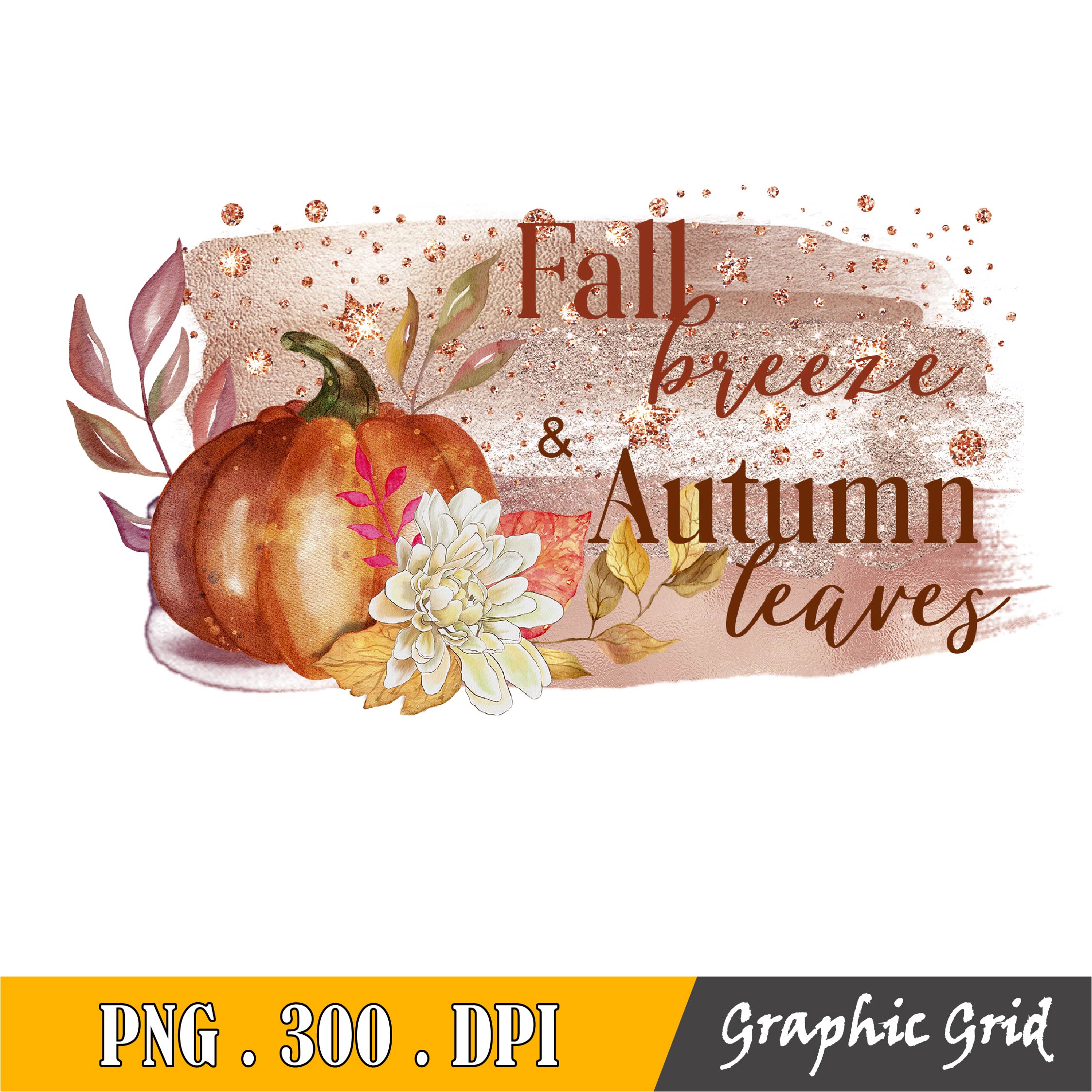 Fall Breeze And Autumn Leaves Png, Clipart, Instant Download - Inspire ...