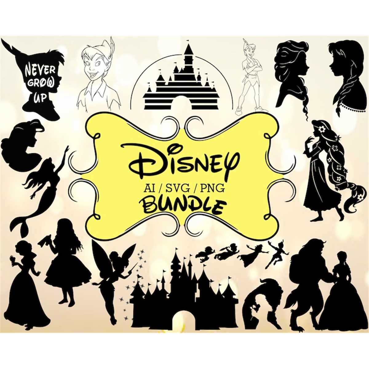 DisneySvg Png Files for Cricut, 20 DisneyLand SVG Bundle, Fr | Inspire ...
