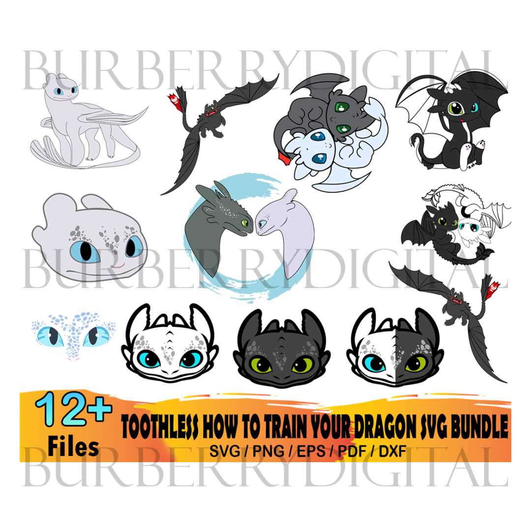 10 Toothless How To Train Your Dragon Bundle Svg, Toothless - Inspire ...