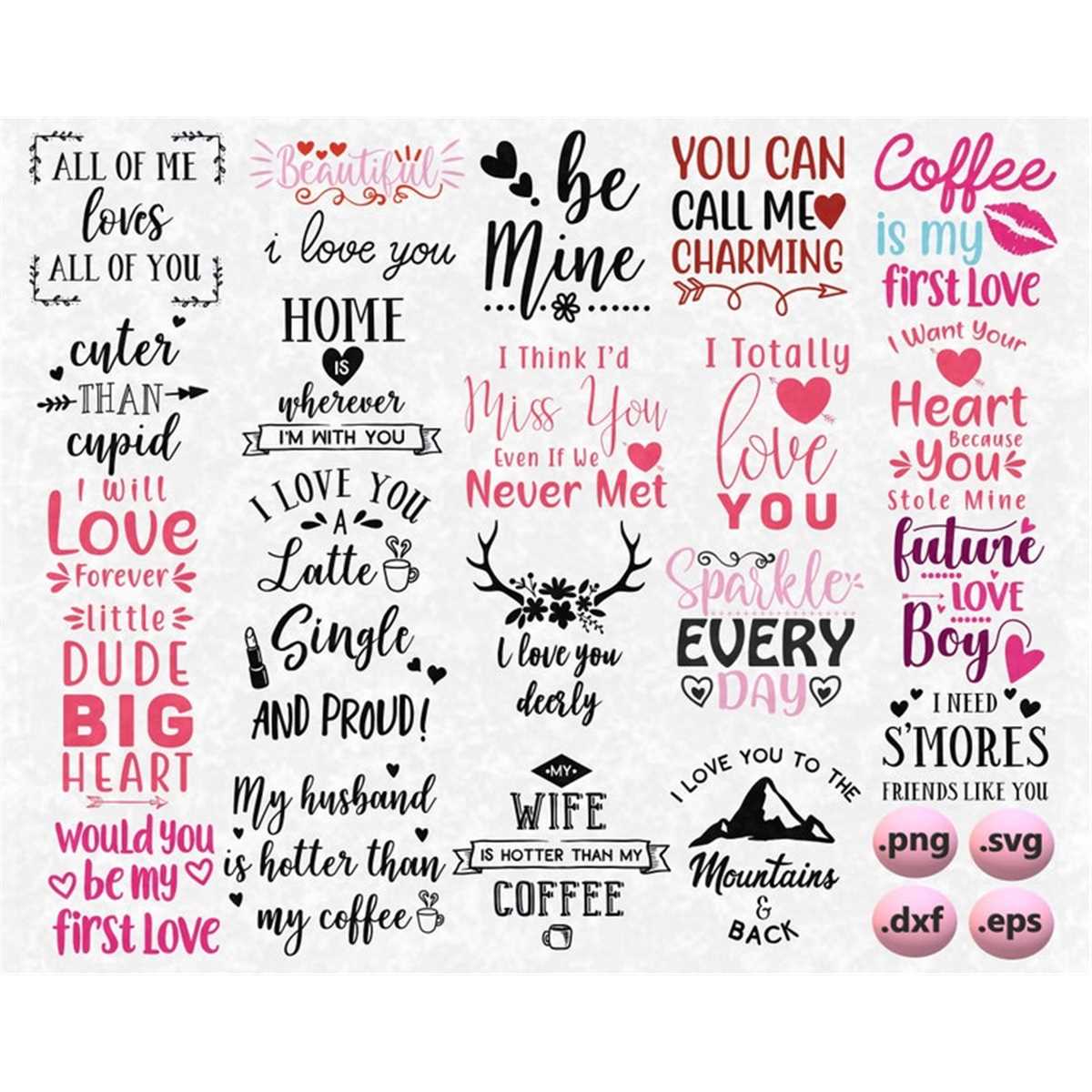 20 Love Svg Bundle Pack, Love SVG Files for Cricut, silhouet - Inspire ...