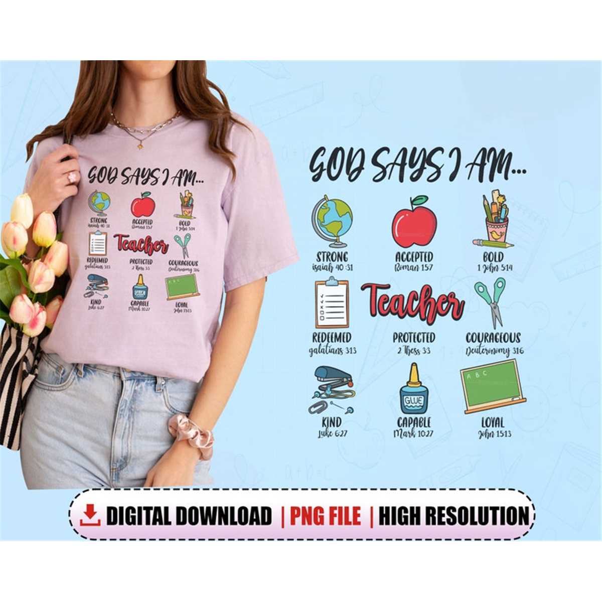 God Says I am Teacher PNG, Christian Teacher Png, Teacher Bi - Inspire ...
