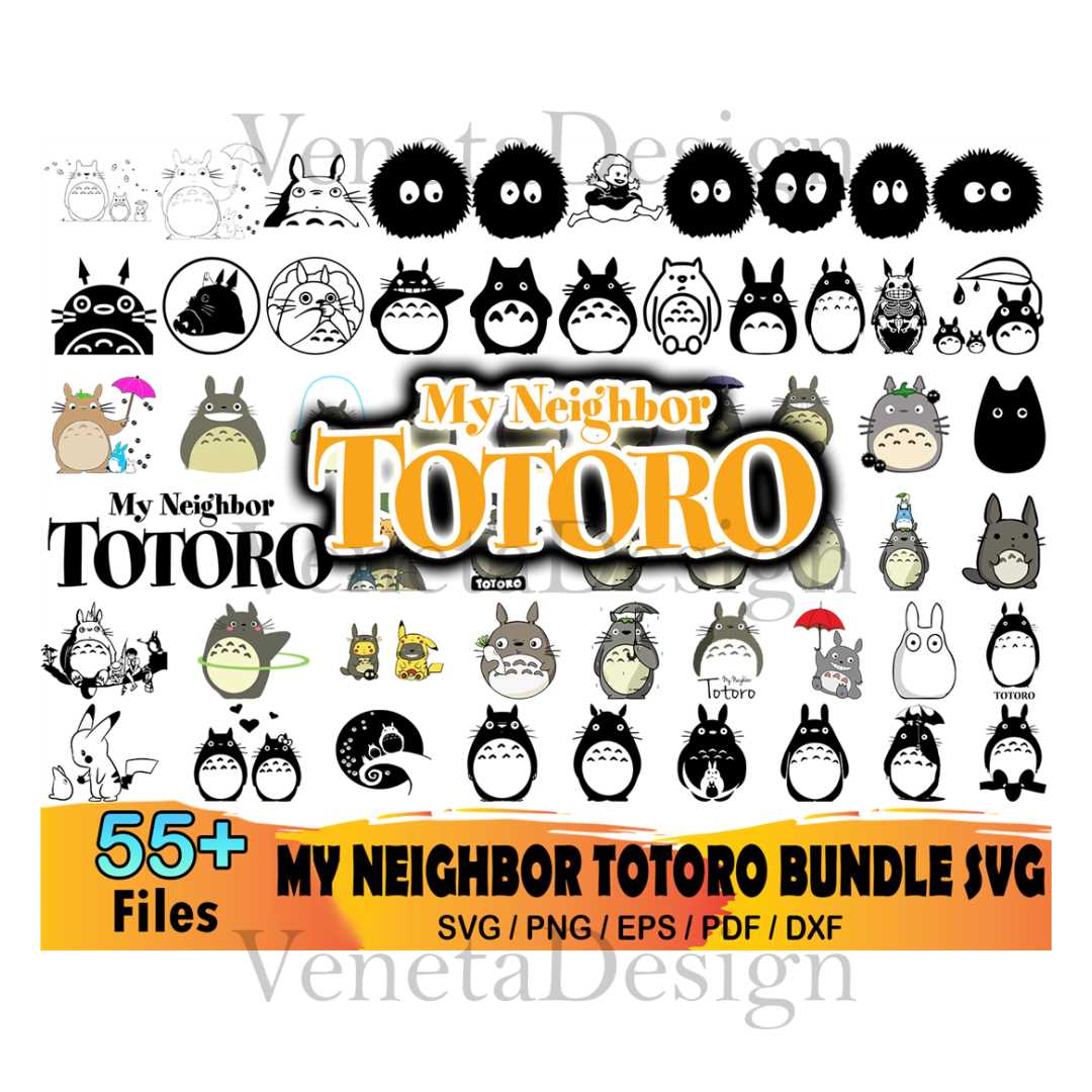 55 My Neighbor Totoro Bundle Svg, Totoro Svg, Ghibli Svg - Inspire Uplift