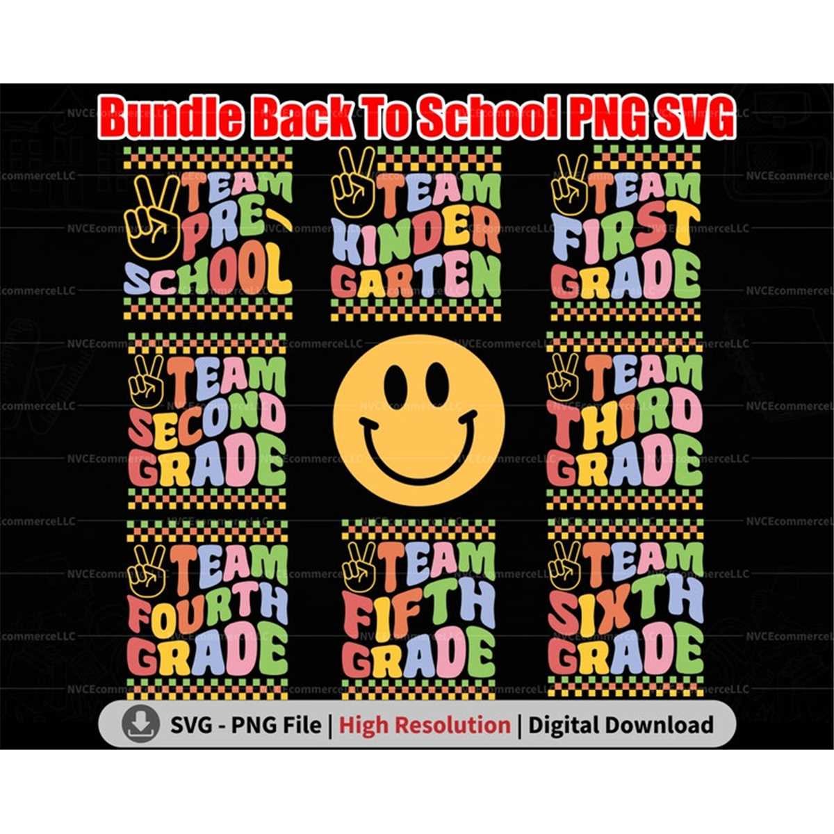 Back To School PNG SVG Bundle, Preschool Kindergarten 1st 2n - Inspire ...