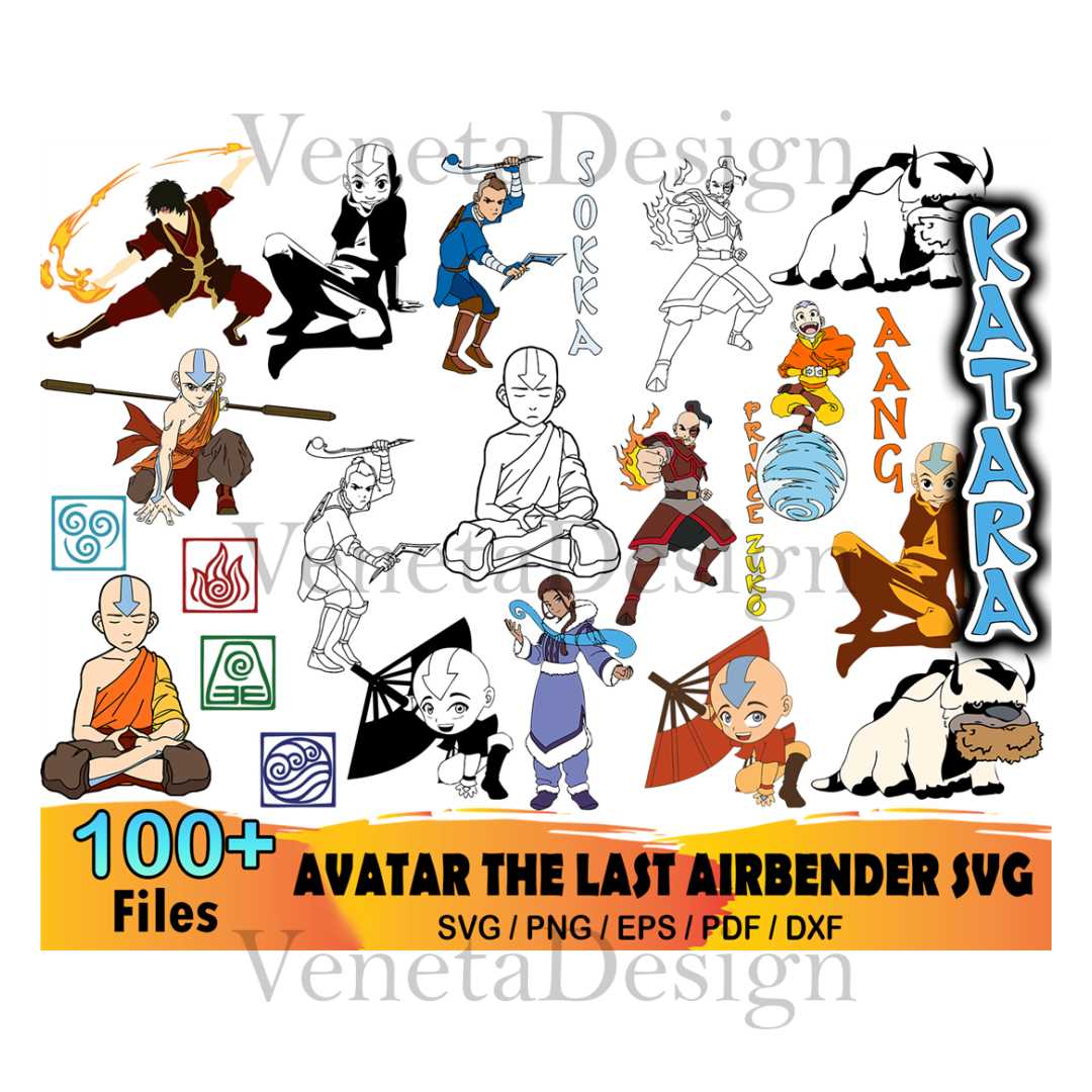 100 Avatar The Last Airbender Svg, Aang Svg, Anime Svg, Mang - Inspire ...