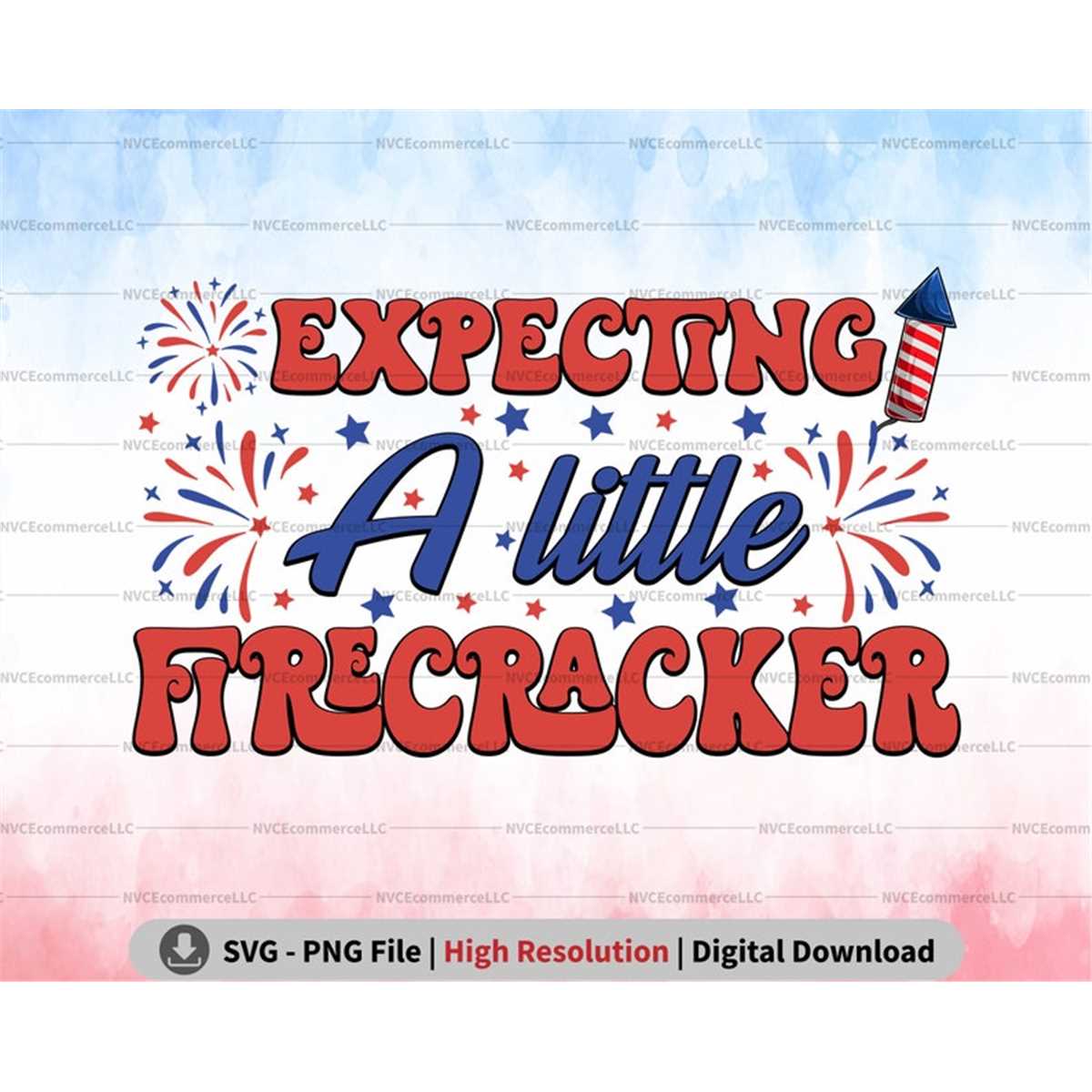 Expecting a Little Firecracker PNG SVG, Pregnancy Announceme - Inspire ...