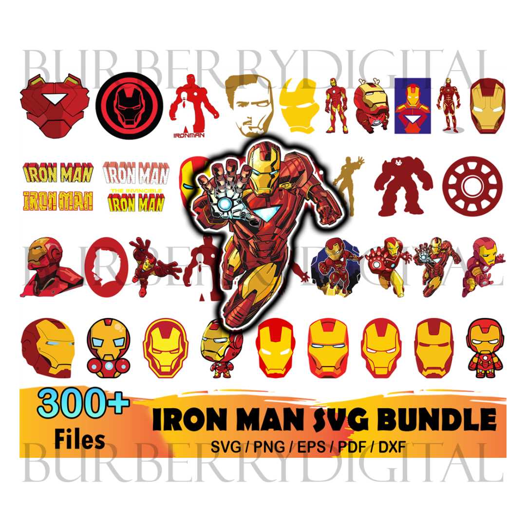 300 Iron Man Svg Bundle, Marvel Svg, Avengers Svg | Inspire Uplift