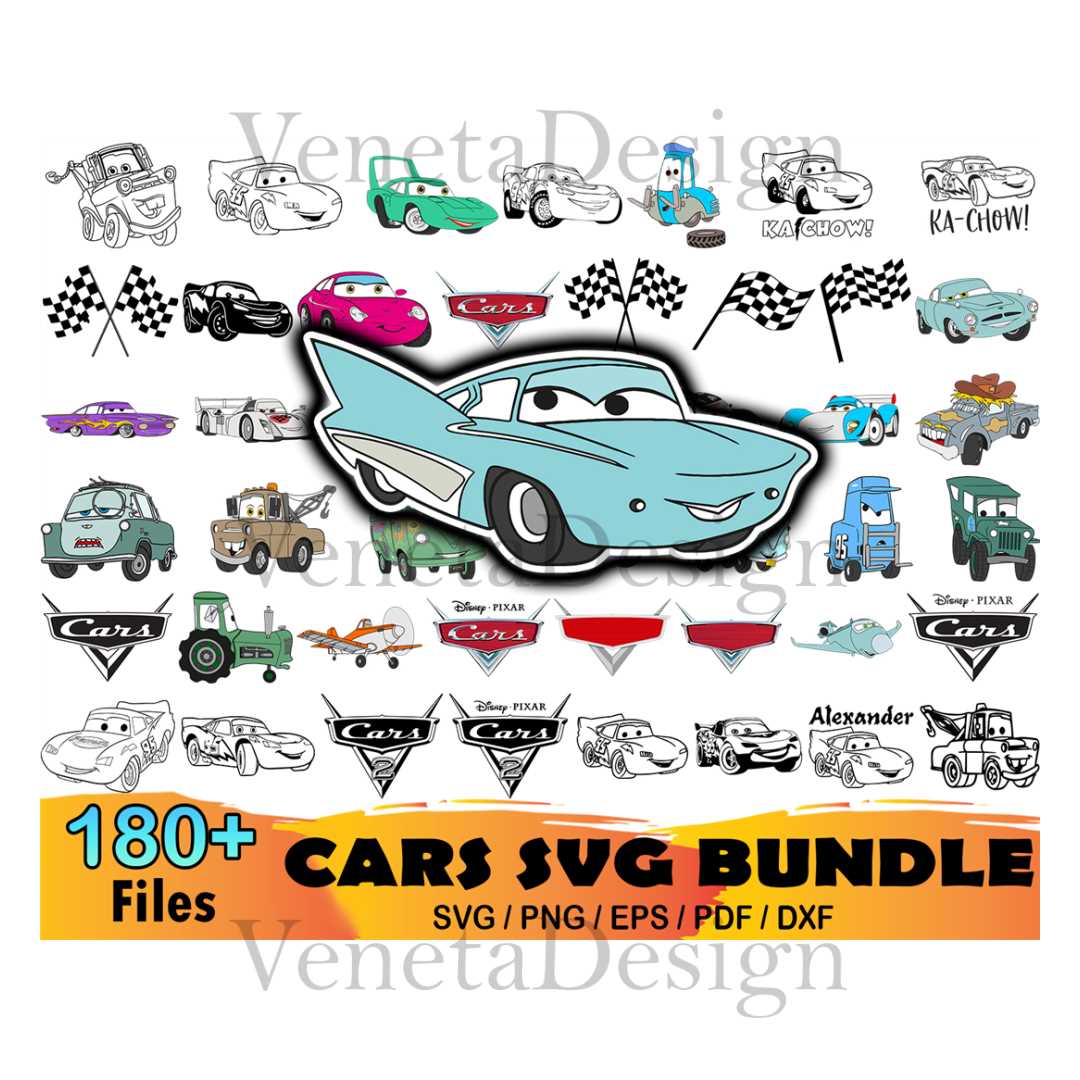 180 Cars Svg Bundle, Disney Svg, Pixar Svg, Cars Disney Svg | Inspire ...