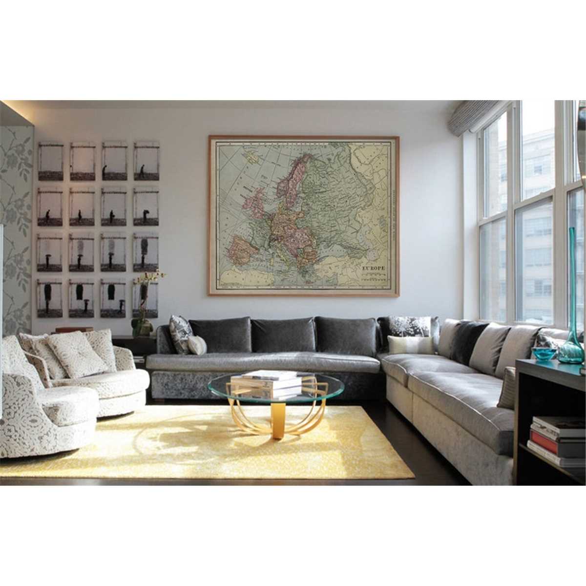 Old map of Europe up to 43'x 55' antique decor Style Decorat | Inspire ...