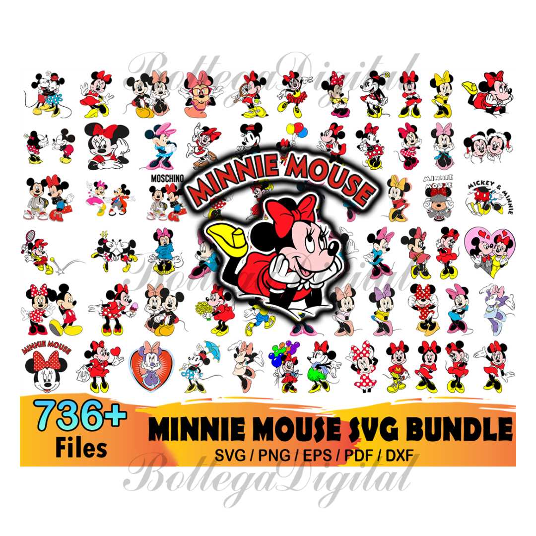 736 Minnie Mouse Svg Bundle, Disney Svg, Minnie Svg | Inspire Uplift