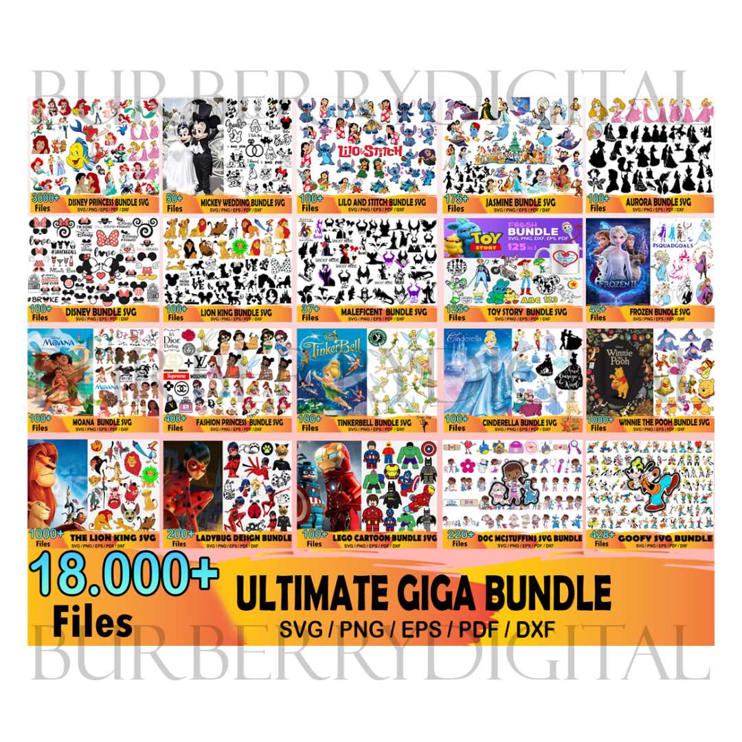 18000 Disney Svg Bundle, Disney Svg, Mickey Svg - Inspire Uplift