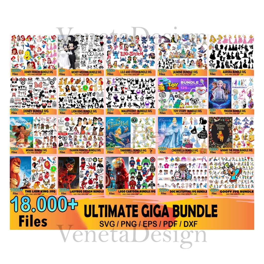 18000 Disney Svg Bundle, Disney Svg, Mickey Svg | Inspire Uplift