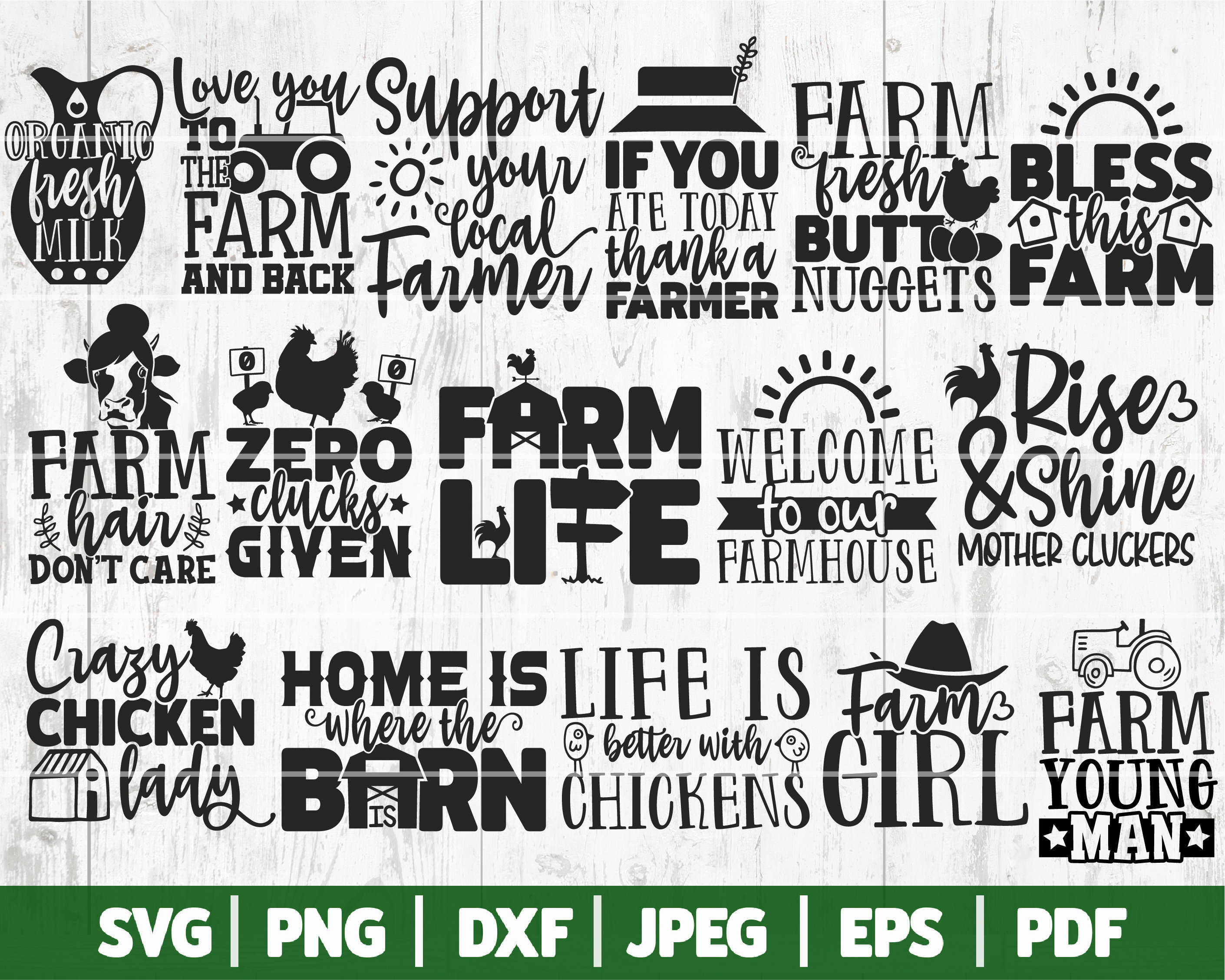Farm Life SVG Bundle, Farmhouse Bundle SVG, Farm SVG Bundle, - Inspire ...