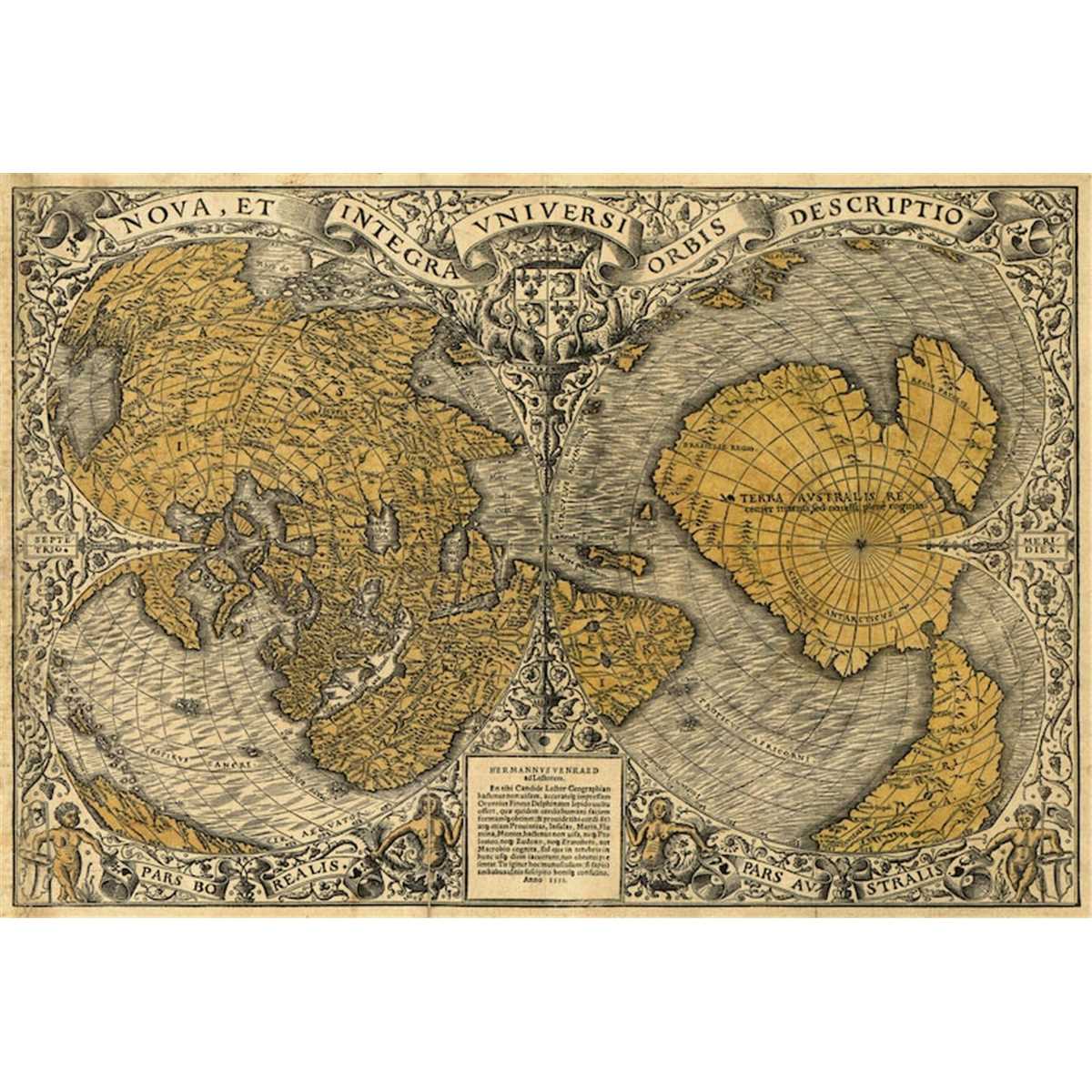 1531 World Map - The Oronteus Finaeus Map - Vintage Old Worl | Inspire ...