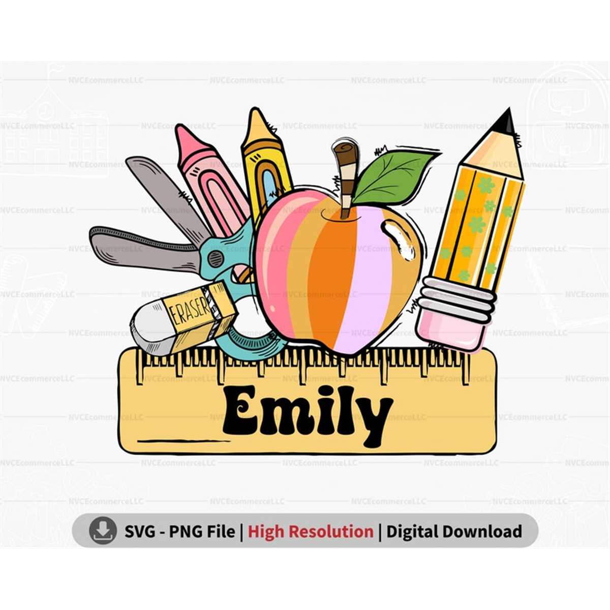Custom Student Name PNG SVG, First Day of School Svg, Back T | Inspire ...