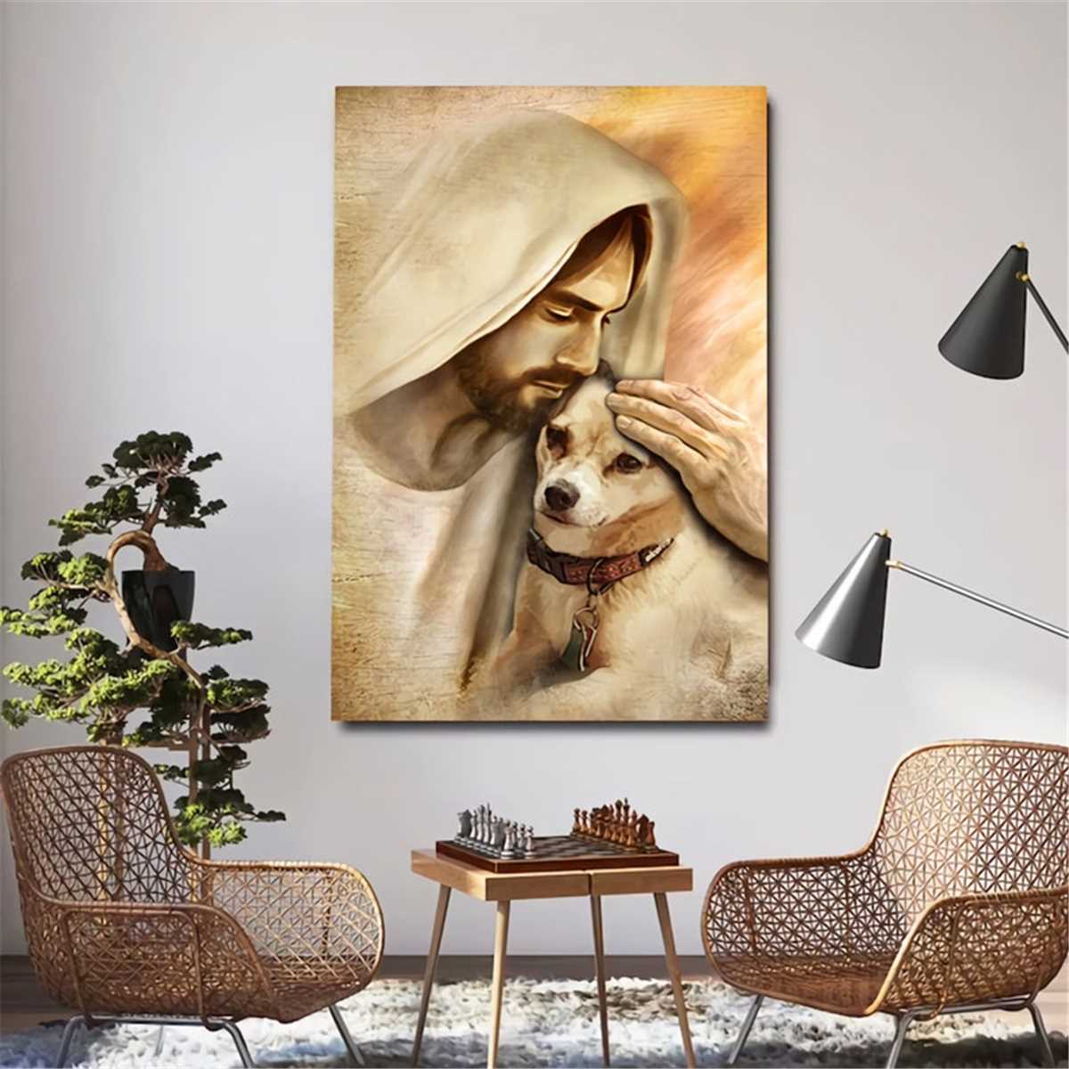 Pet In Hand Of Jesus Christ Poster, Custom Pet Photo, Memori - Inspire ...