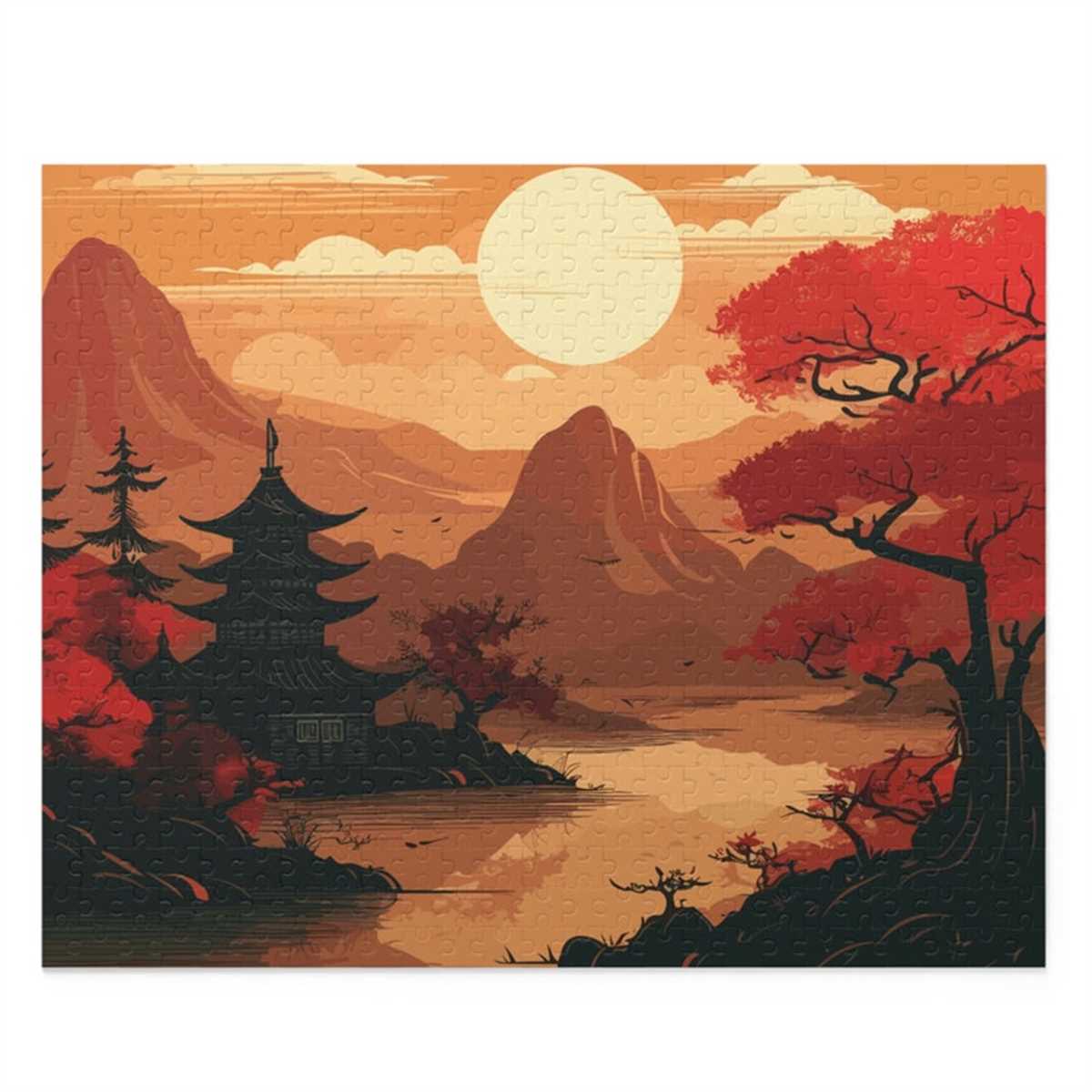 Japanese Inspired Landscape Puzzle (252, 500-Piece), Puzzle | Inspire ...