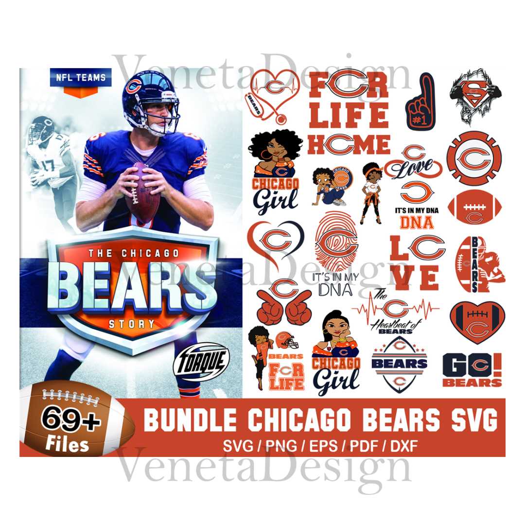 69 Designs Chicago Bears Football Svg Bundle, Nfl Logo Svg - Inspire Uplift
