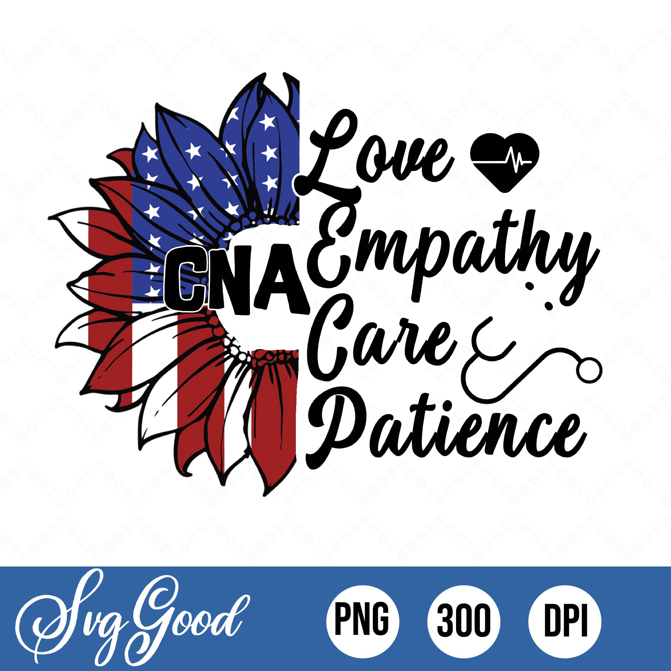 Usa Flag Sunflower Cna Nurse Life Png, Sunflower Quotes Svg, | Inspire ...