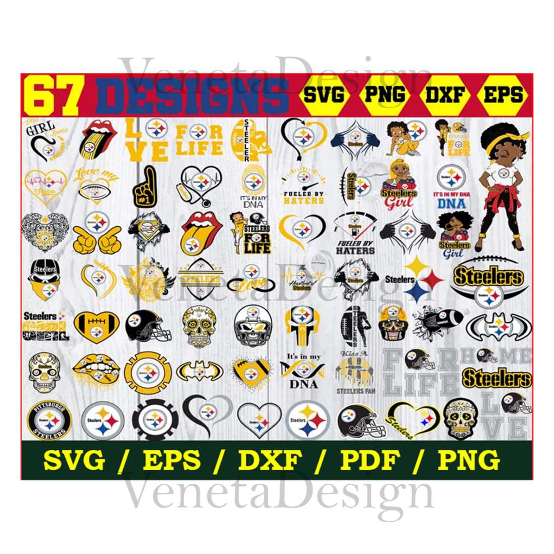 67 Designs Pittsburgh Steelers Football Svg Bundle, NFL Logo | Inspire Uplift