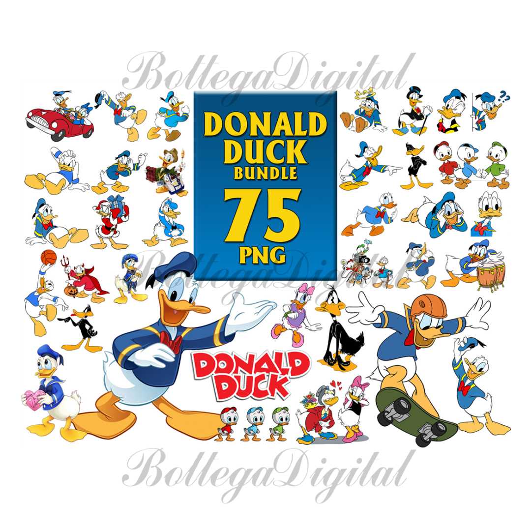 75 Files Donald Duck Bundle Png, Disney Png, Cartoon Png, Do | Inspire ...