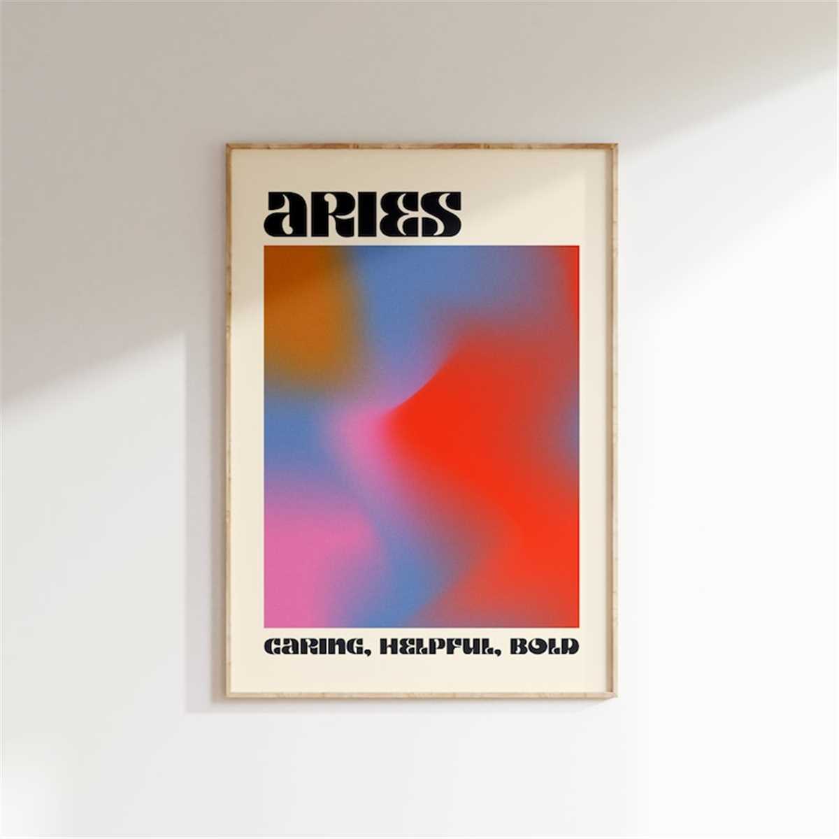 ZODIAC ARIES AURA Print, Aura Gradient, Pastel Aura Art Prin | Inspire ...