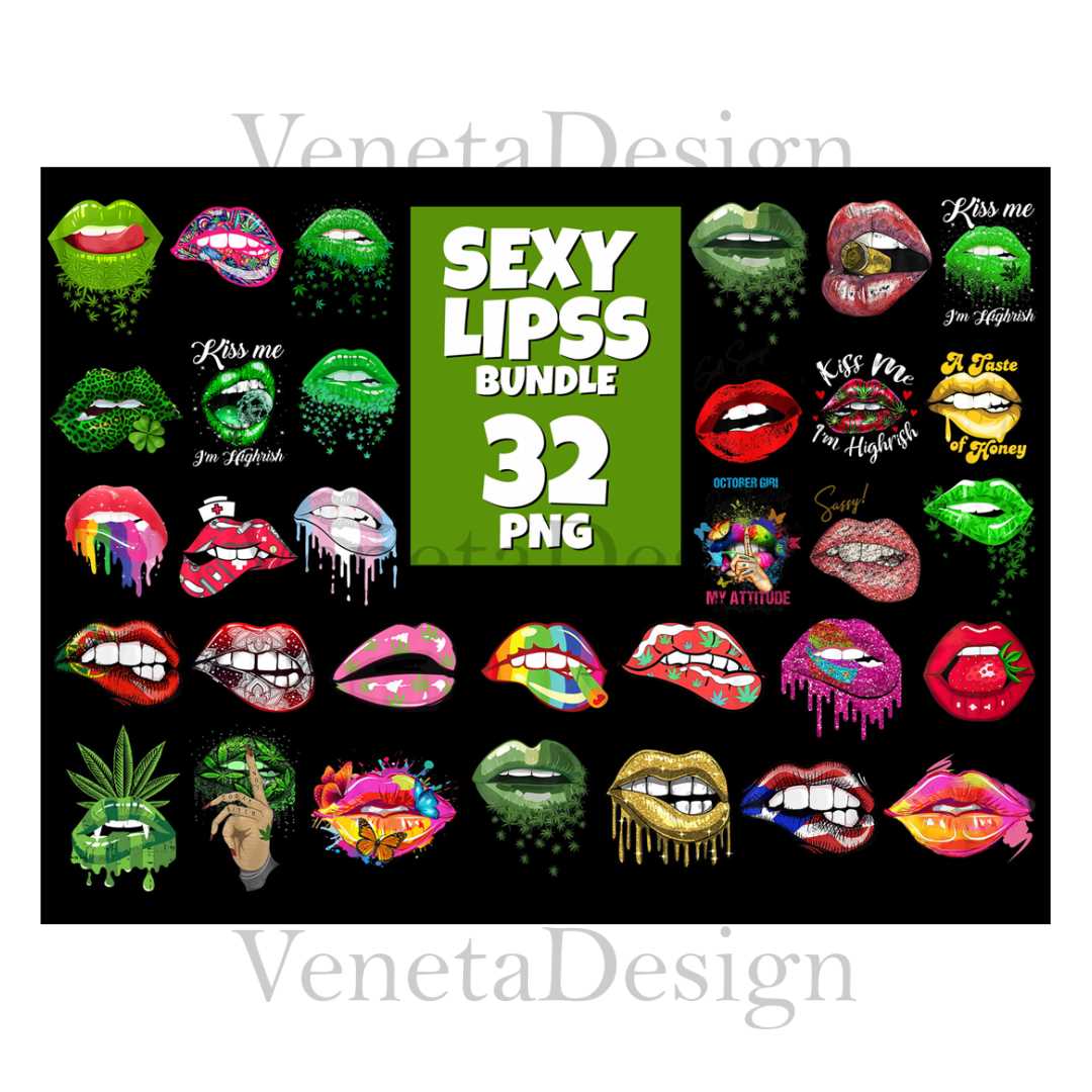 32 Files Sexy Lips Png Bundle Glitter Lips Png Trending Pn Inspire