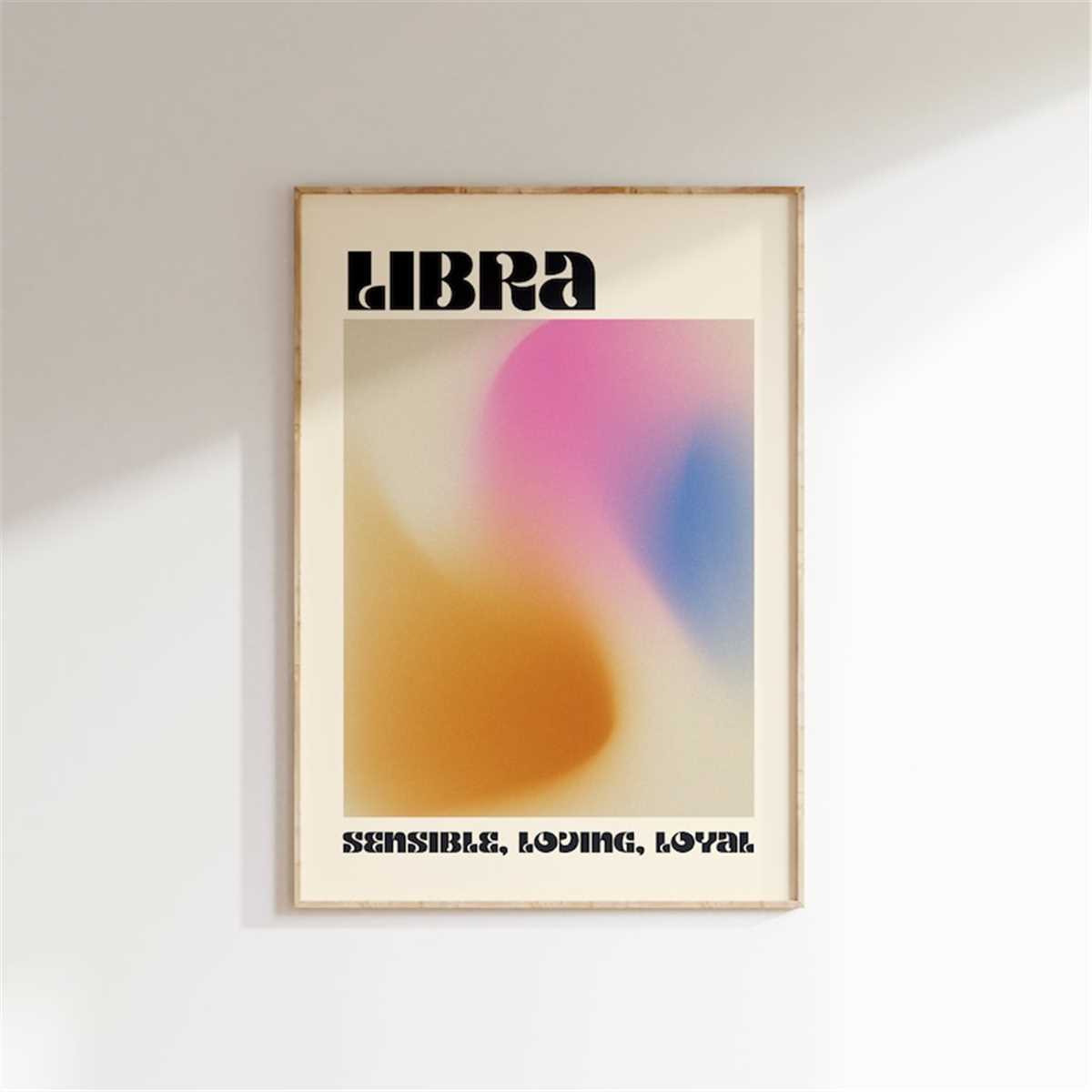 ZODIAC LIBRA AURA Print, Aura Gradient, Pastel Aura Art Prin - Inspire ...