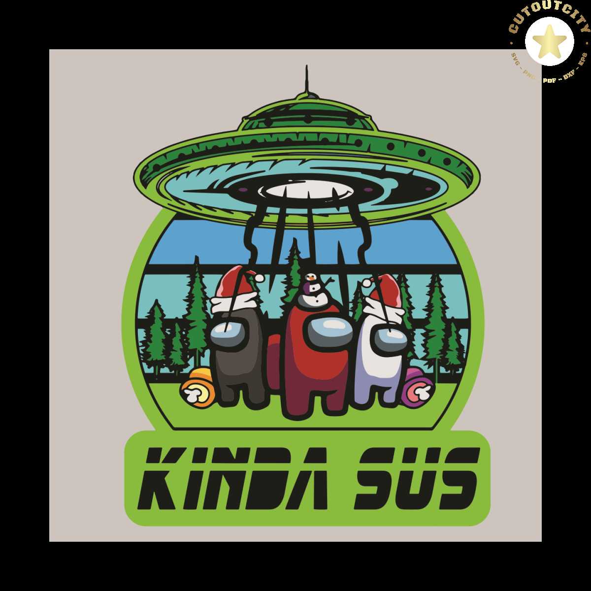 Kinda Sus Svg, Christmas Svg, Among Us Svg, Christmas Among | Inspire ...