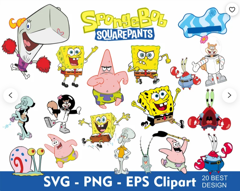Spongebob Svg, Spongebob Png, SandyCheeks, Plankton, Squidwa | Inspire ...