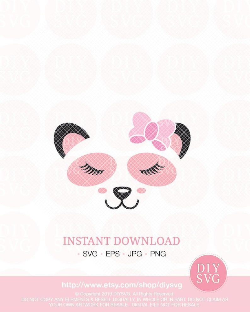 Panda svg, Panda face svg, Panda head svg, Panda clip art, C - Inspire ...
