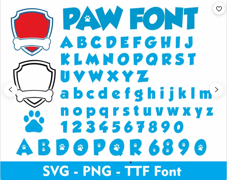 Paw Font Svg, Paw Letters Font, Badge Paw Logo Clipart Svg, - Inspire ...