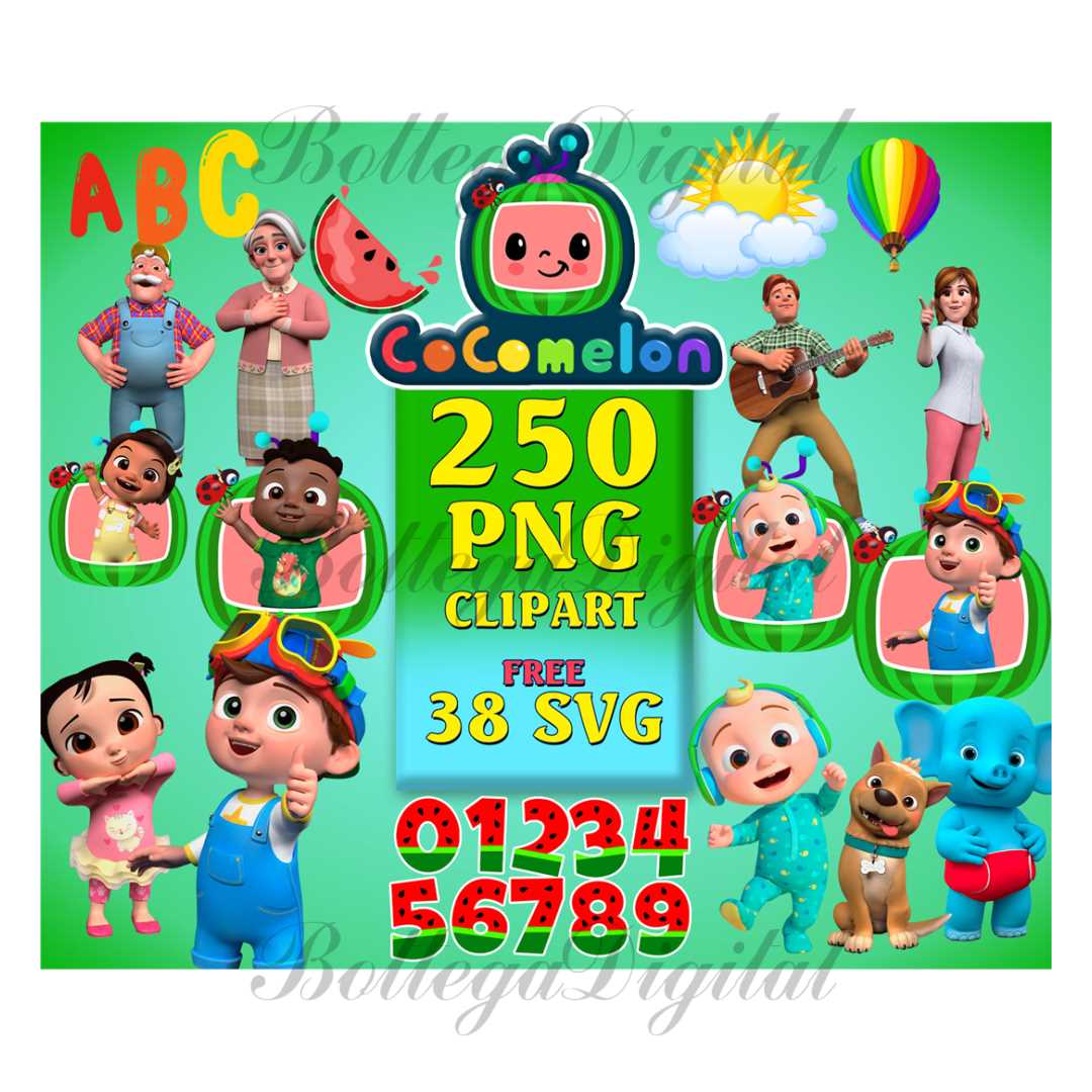 250 Cocomelon Clipart Bundle, Cocomelon Png Bundle, Cocomelo | Inspire ...